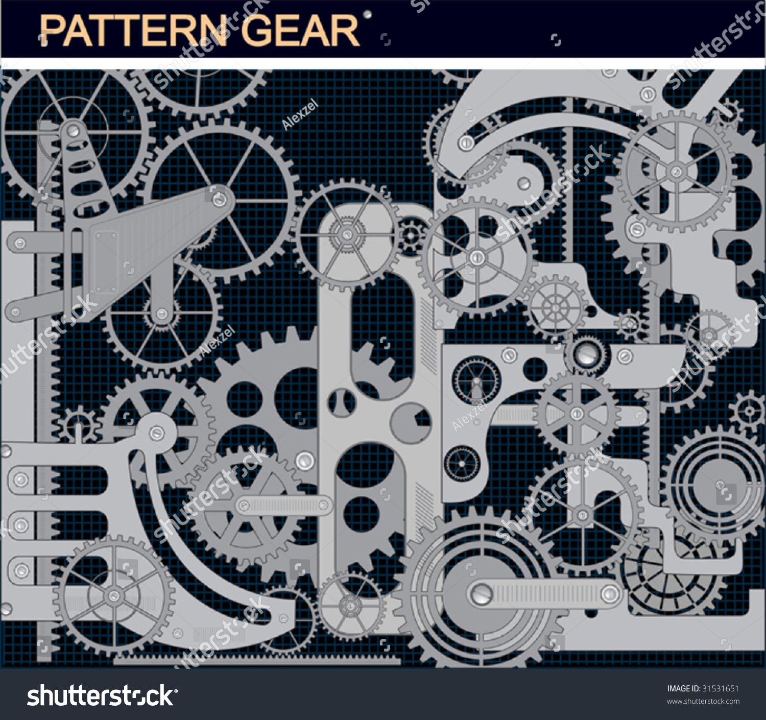 Elements Mechanism On Black Background Stock Vector (Royalty Free ... Elements Mechanism On Black Background Stock Vector (Royalty Free ...