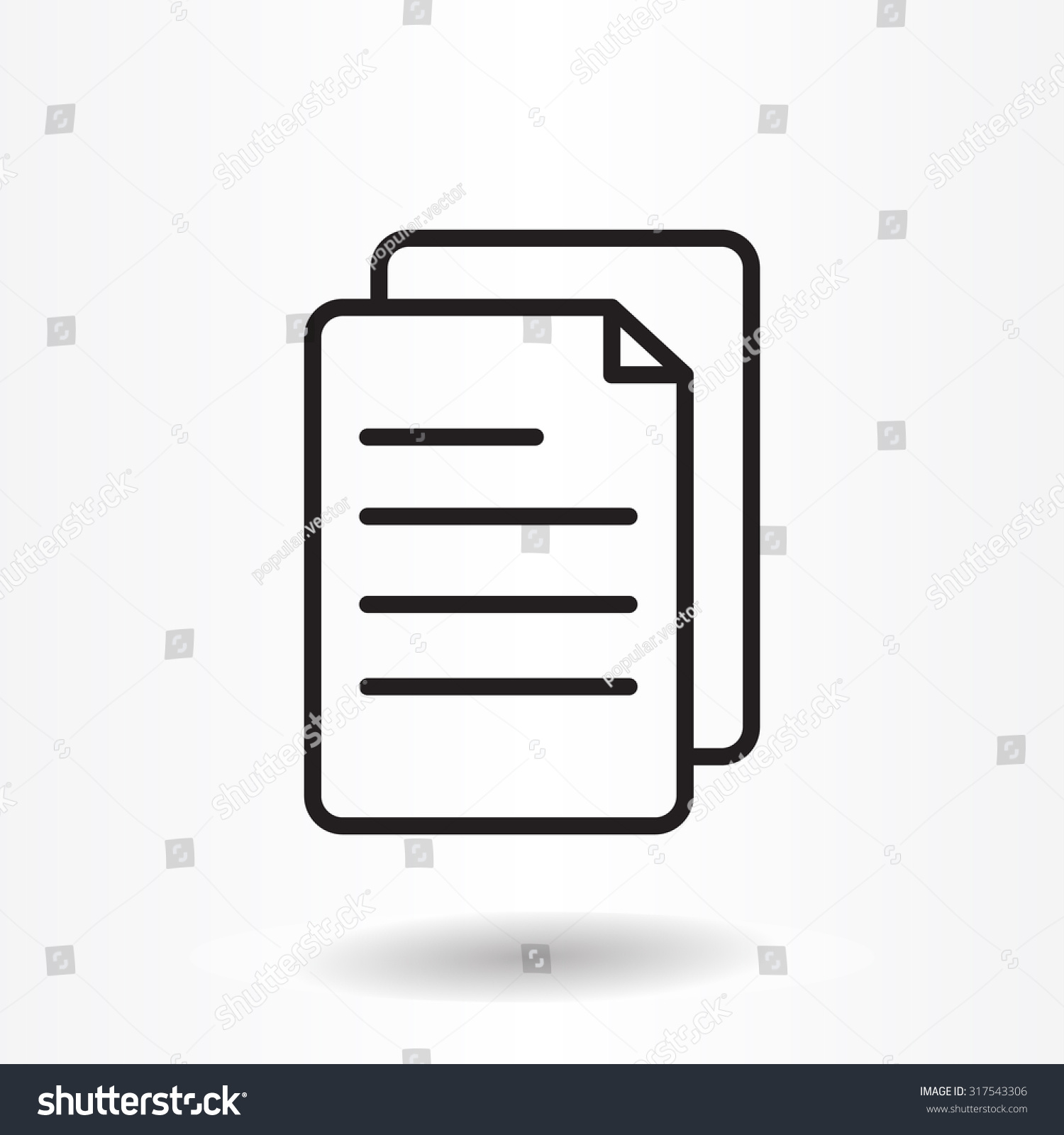 Line Note Paper Icons Stock Vector (Royalty Free) 317543306 | Shutterstock