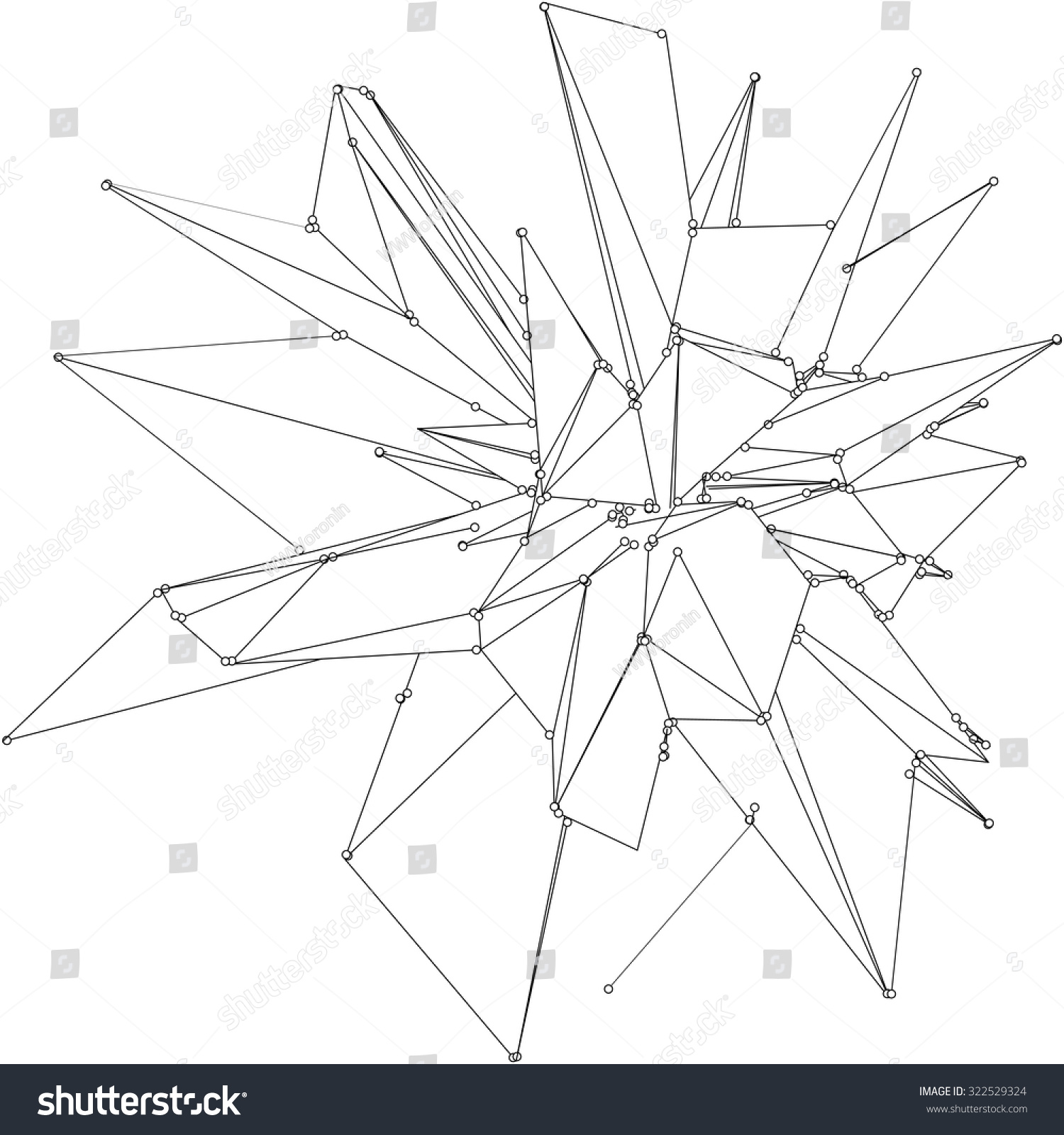Abstract Complex Wireframe Structure Stock Vector (Royalty Free ...