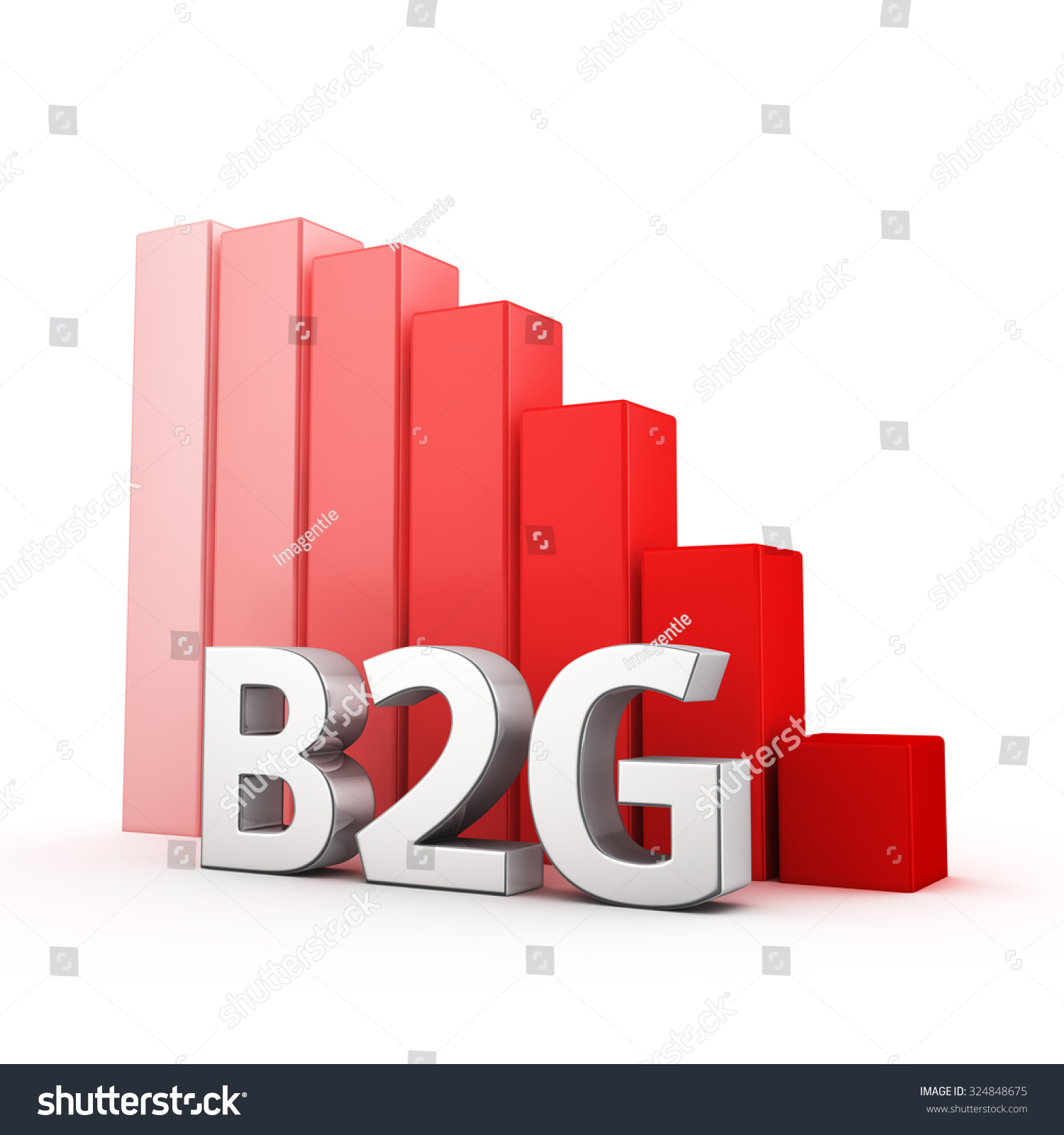 Moving Down Red Bar Graph B2g Stock Illustration 324848675 | Shutterstock