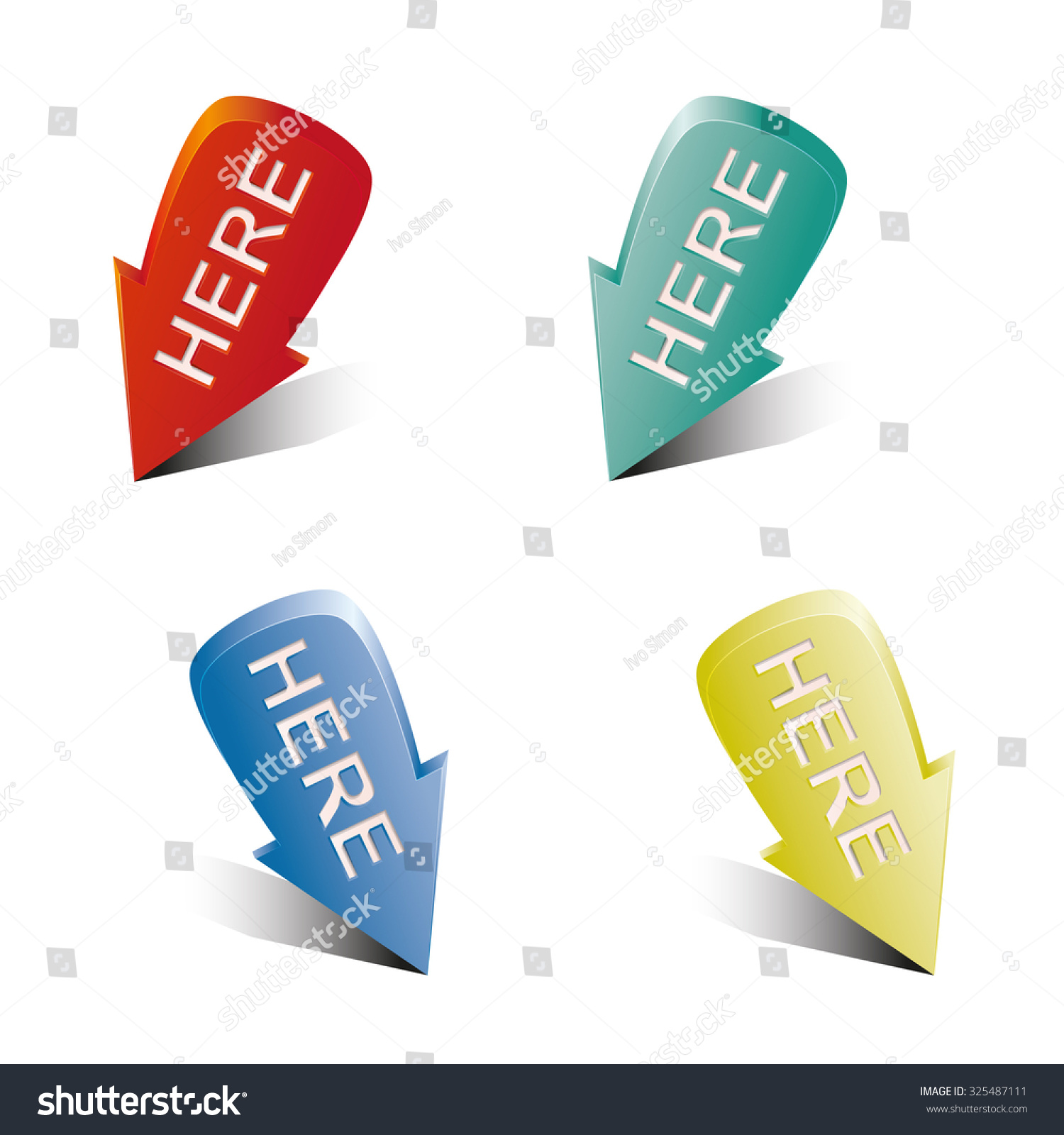 Here Pointer Stock Vector (Royalty Free) 325487111 | Shutterstock