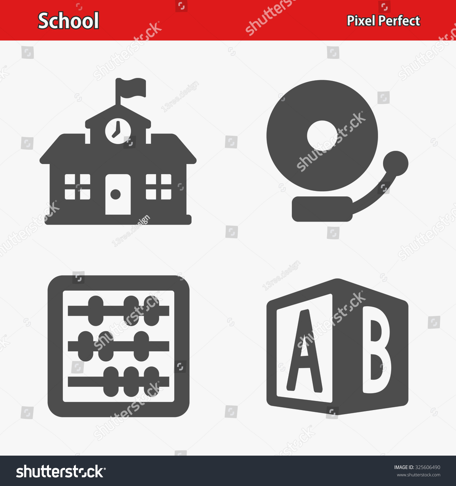 School Icons Professional Pixel Perfect Icons 库存矢量图（免版税）325606490 | Shutterstock