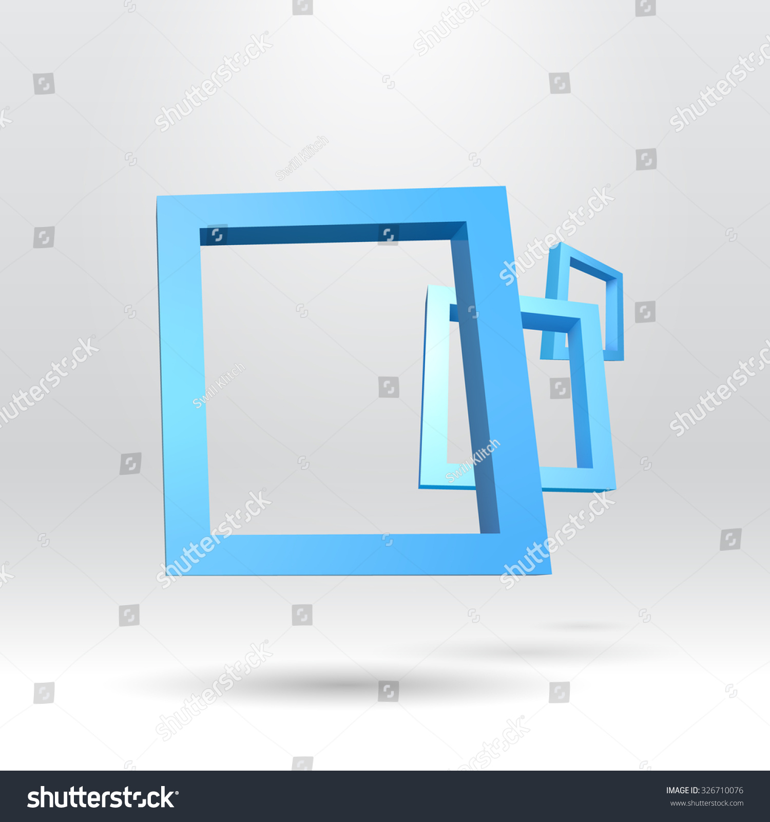 Three Blue Rectangular 3d Frames Your Stock Vector (Royalty Free ...