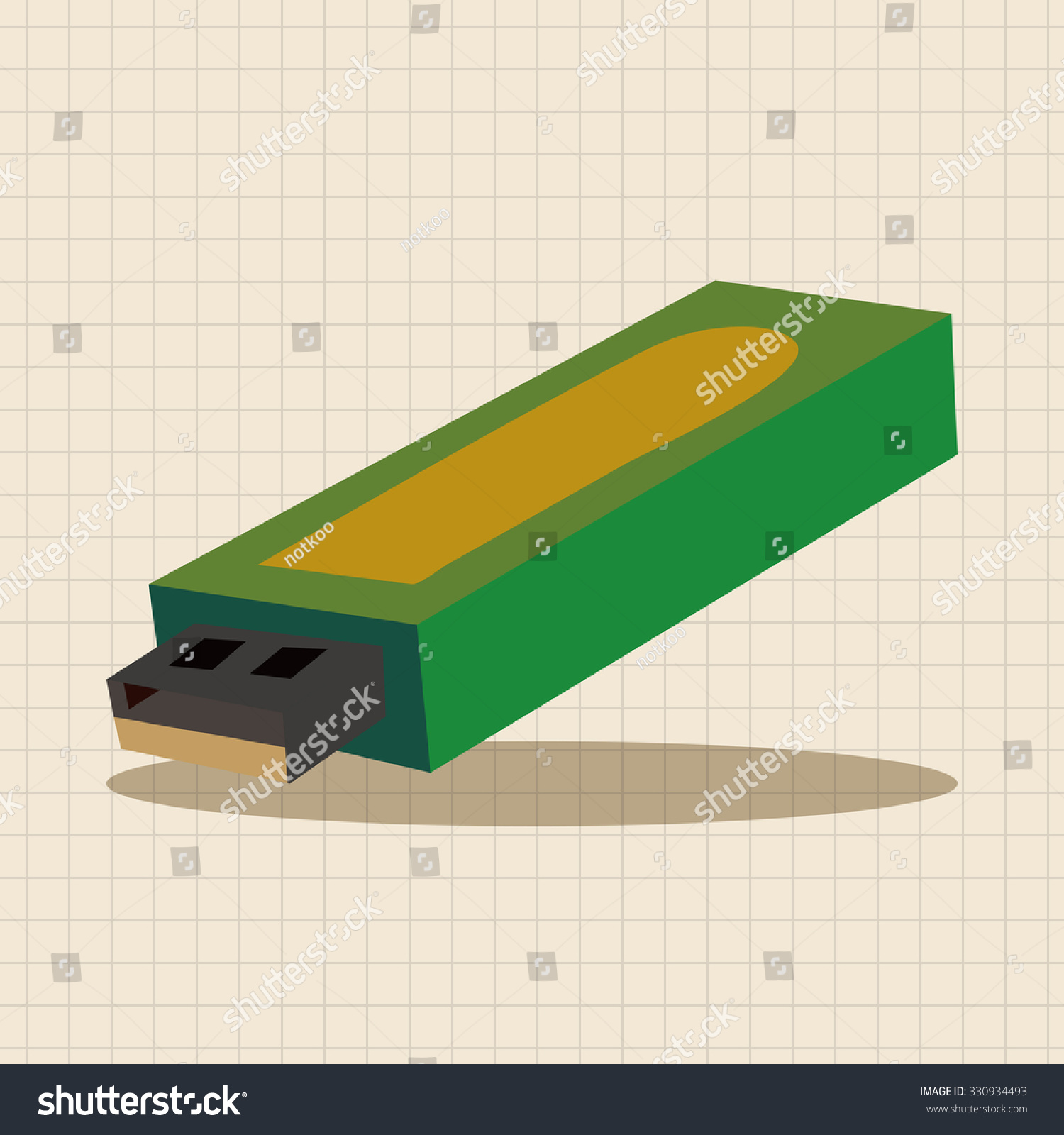 Computer Theme Usb Elements Vector Stock Vector (Royalty Free ...