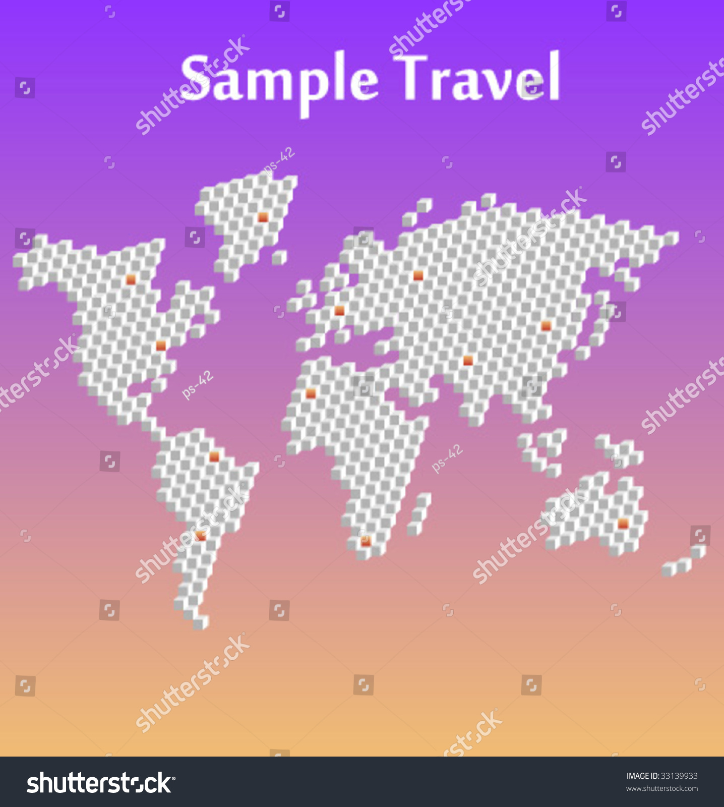 Vector World Map Box Pattern Stock Vector (Royalty Free) 33139933 ...