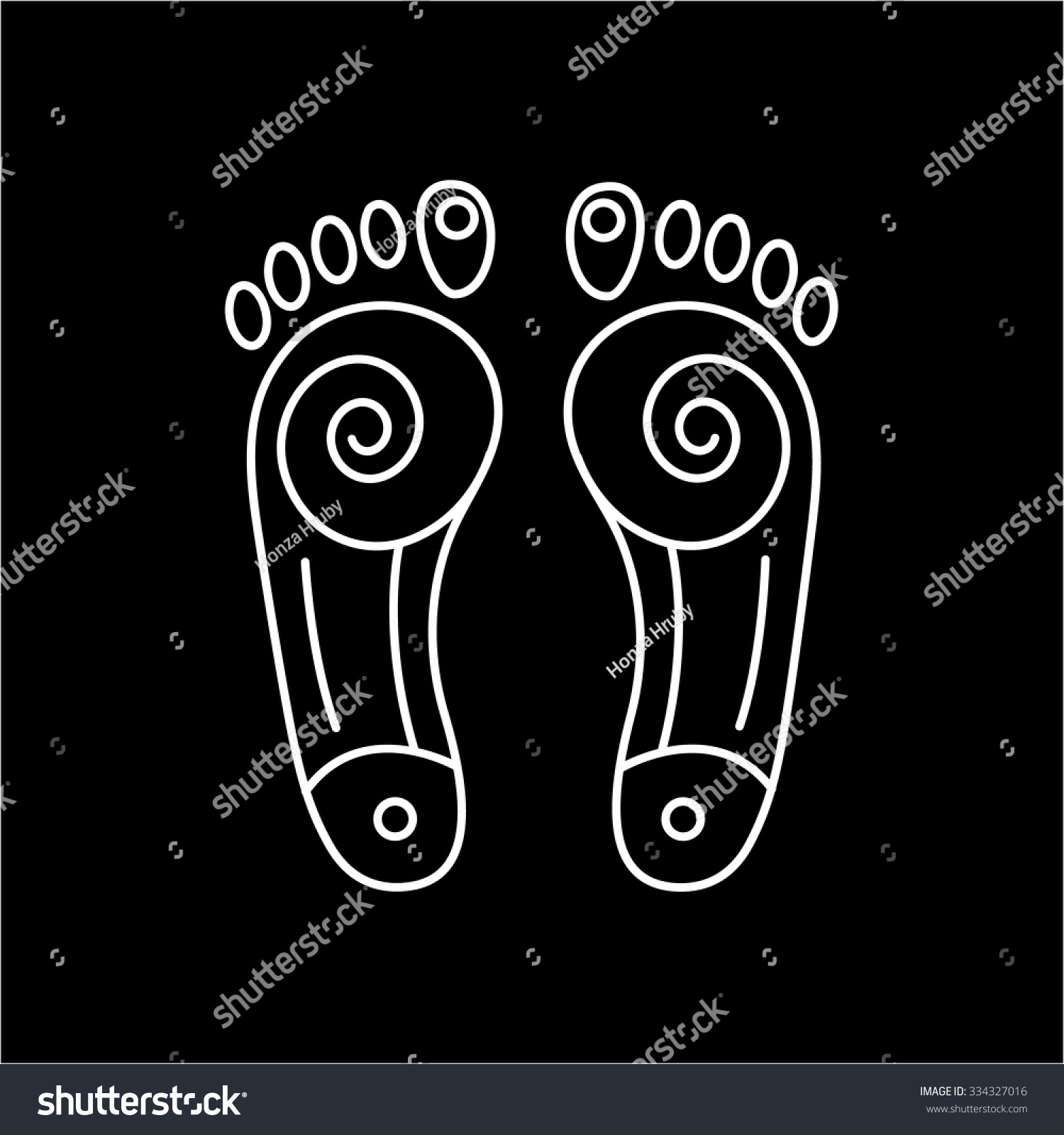 Reflex Therapy Energy Zones On Feet Stock Vektorgrafik Lizenzfrei 334327016 Shutterstock
