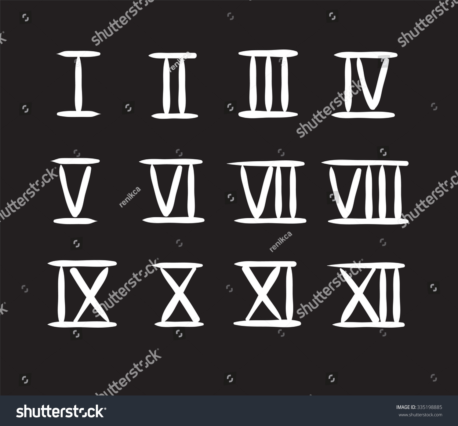 Set Roman Numerals Handdrawn: เวกเตอร์สต็อก (ปลอดค่าลิขสิทธิ์ ... Set Roman Numerals Handdrawn: เวกเตอร์สต็อก (ปลอดค่าลิขสิทธิ์ ...