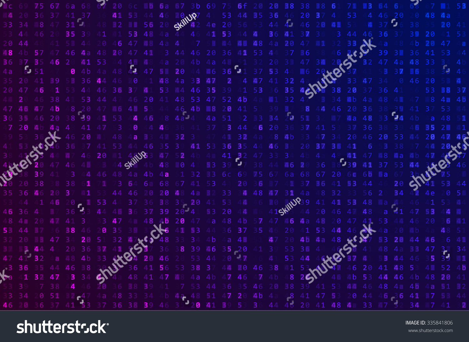 Abstract Blue Matrix Background Binary Computer Stock Vector (Royalty ...