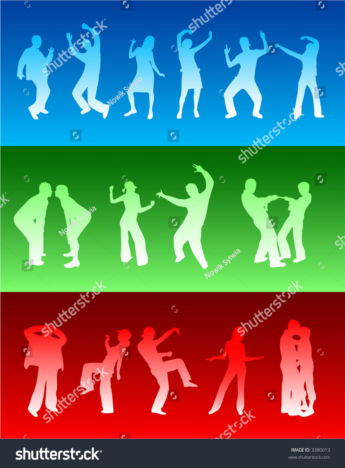 Dancing Evolutions Vector Work Stock Vector (Royalty Free) 3380013 ...