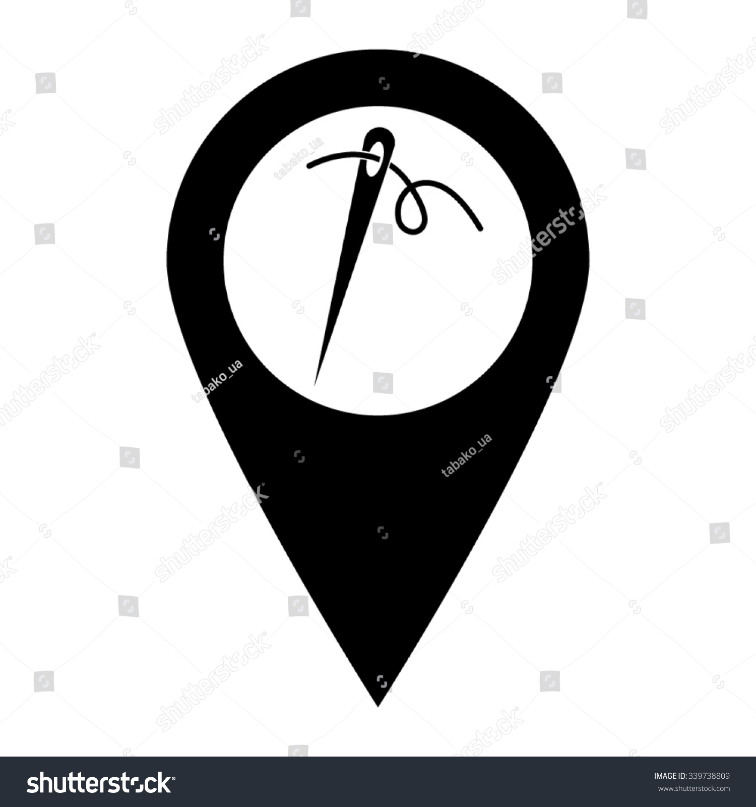 Needle Map Pointer Vector Icon Stock Vector (Royalty Free) 339738809 ...