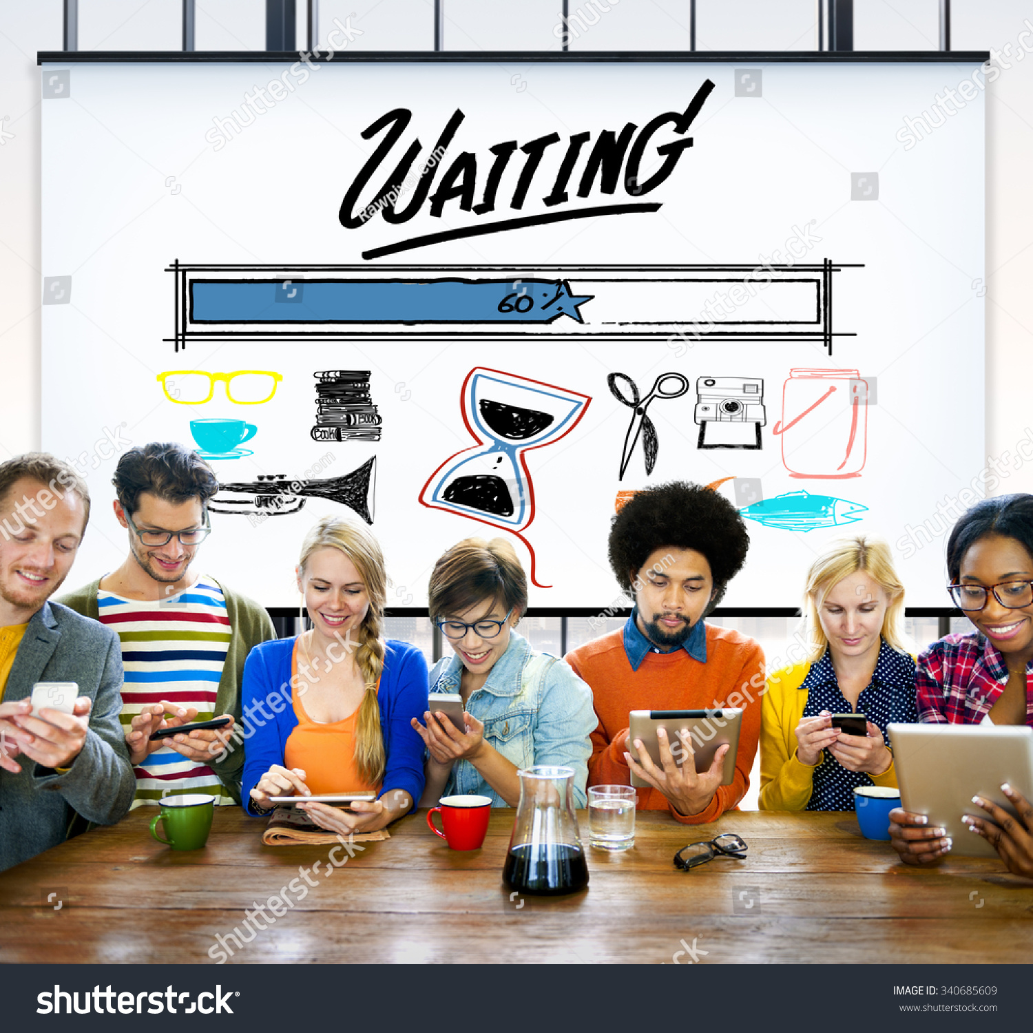 Waiting Loading Uploading Downloading Progress Concept Stock Photo ... Waiting Loading Uploading Downloading Progress Concept Stock Photo ...