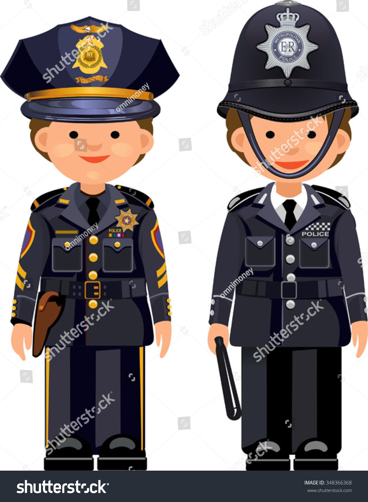 British Metropolitan Police Officers Usa Nypd เวกเตอร์สต็อก ปลอดค่า