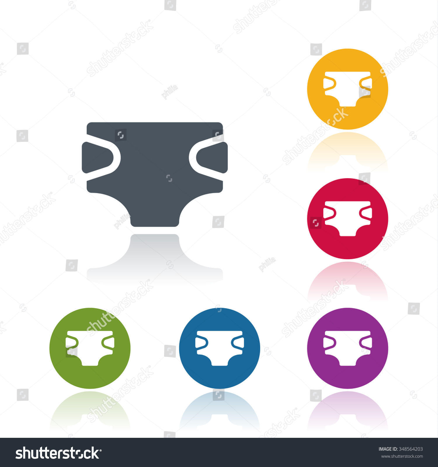 Diaper Icon Stock Vector (Royalty Free) 348564203 | Shutterstock