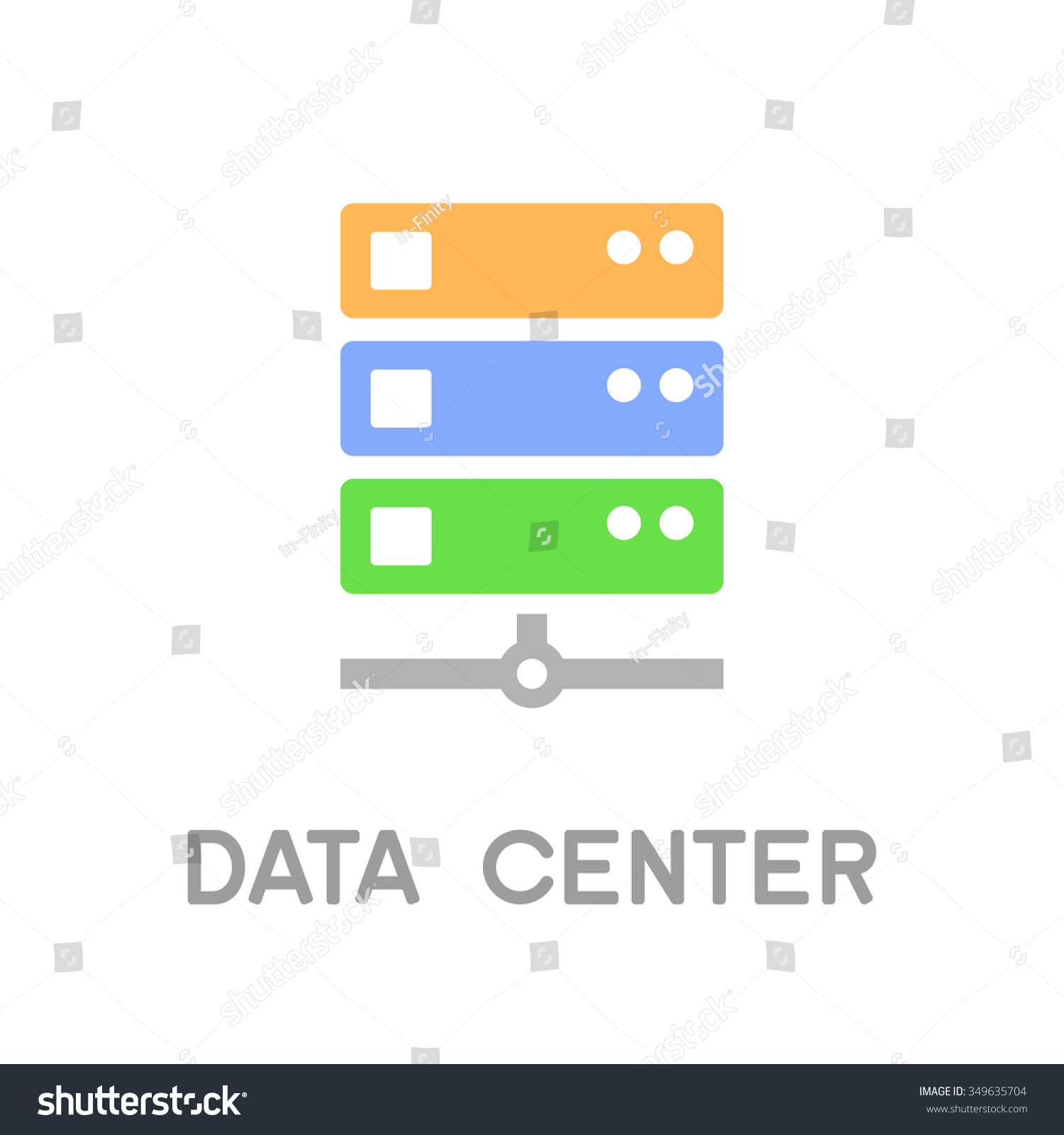 Computer Data Server Logo Icon Vector Stock Vector (Royalty Free ...