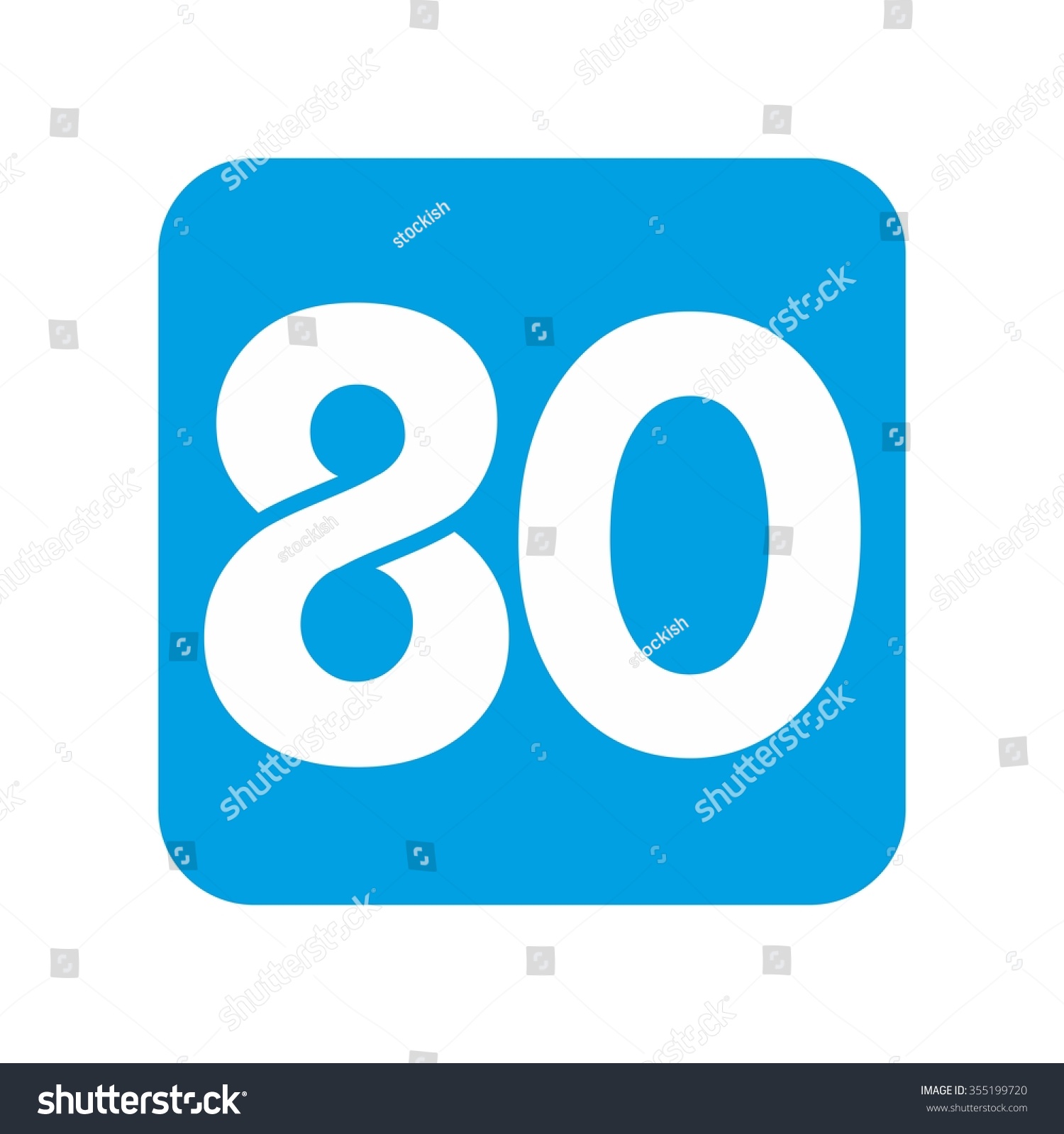 Eighty Logo Vector Stock Vector (Royalty Free) 355199720 | Shutterstock