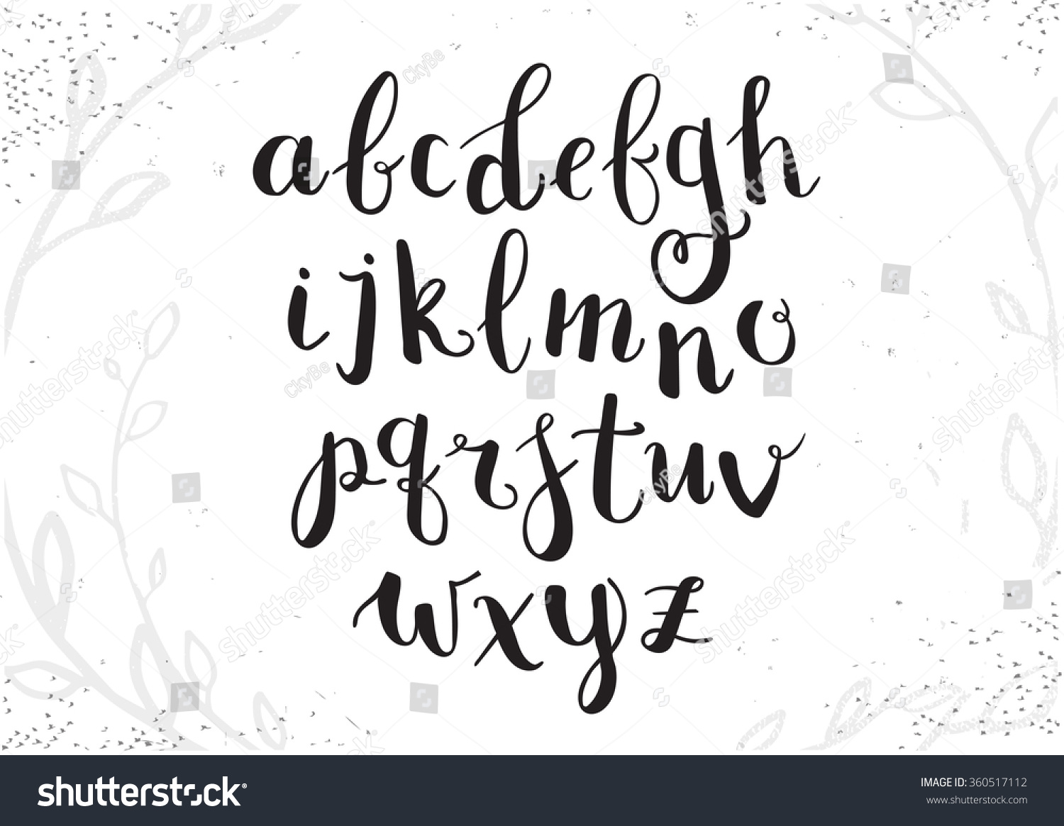 Vector Hand Drawn Script Alphabet Letters Stock Vector (Royalty Free ... Vector Hand Drawn Script Alphabet Letters Stock Vector (Royalty Free ...