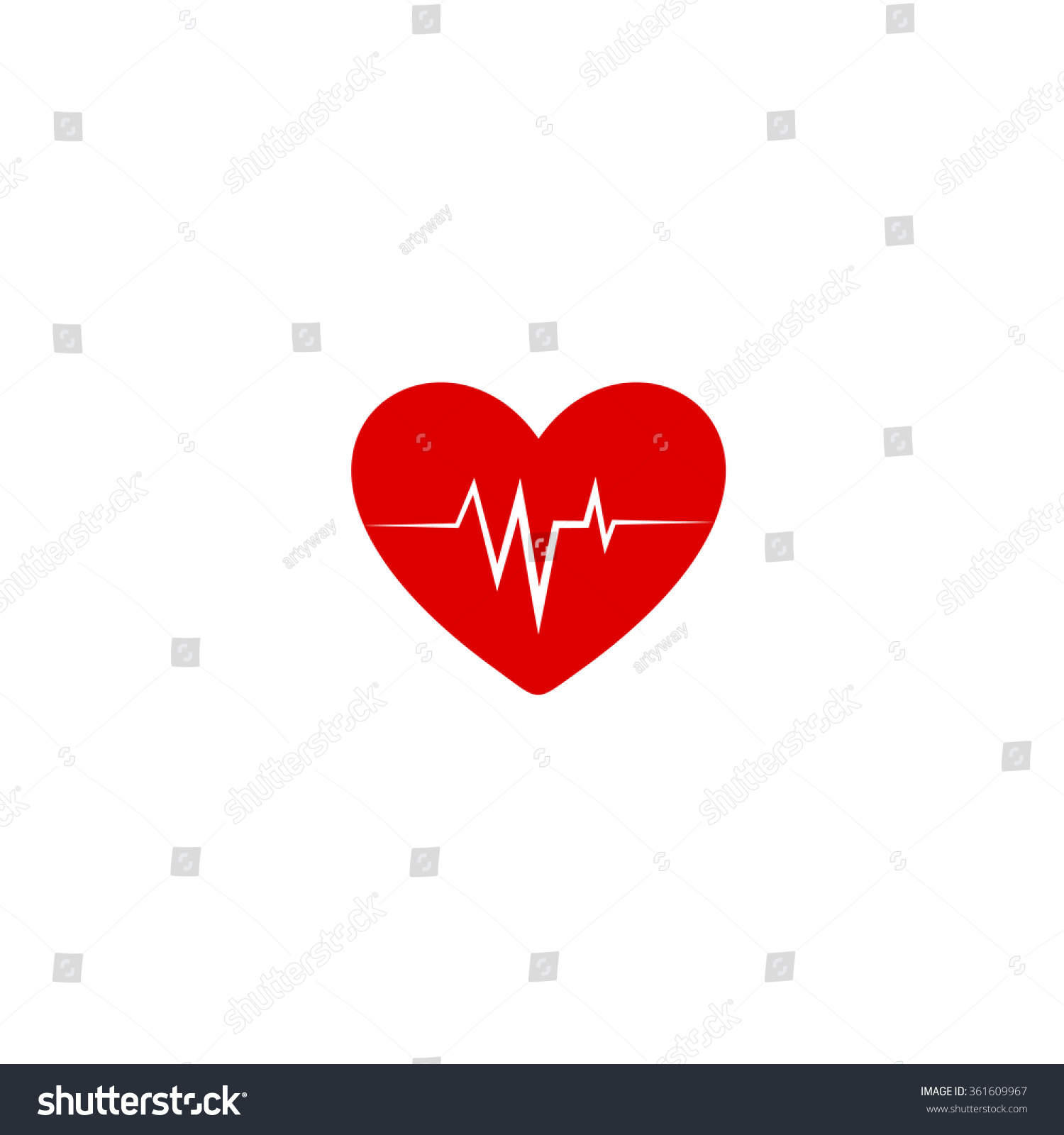 Stylized Red Vector Pulsating Heart Logo Stock Vector (Royalty Free ... Stylized Red Vector Pulsating Heart Logo Stock Vector (Royalty Free ...