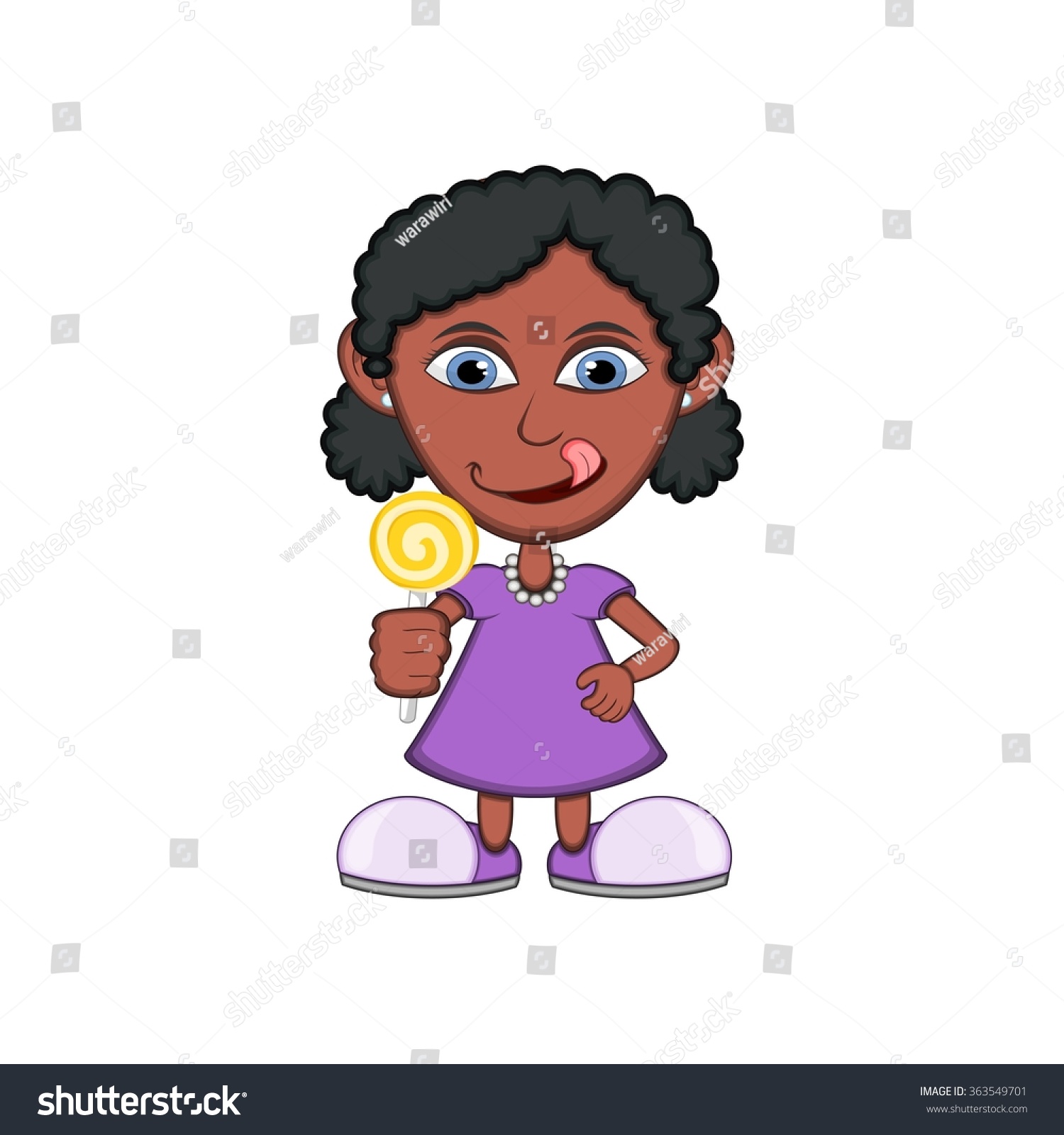 Vektor Stok Little Girl Eating Candy Cartoon Vector (Tanpa Royalti ... Vektor Stok Little Girl Eating Candy Cartoon Vector (Tanpa Royalti ...