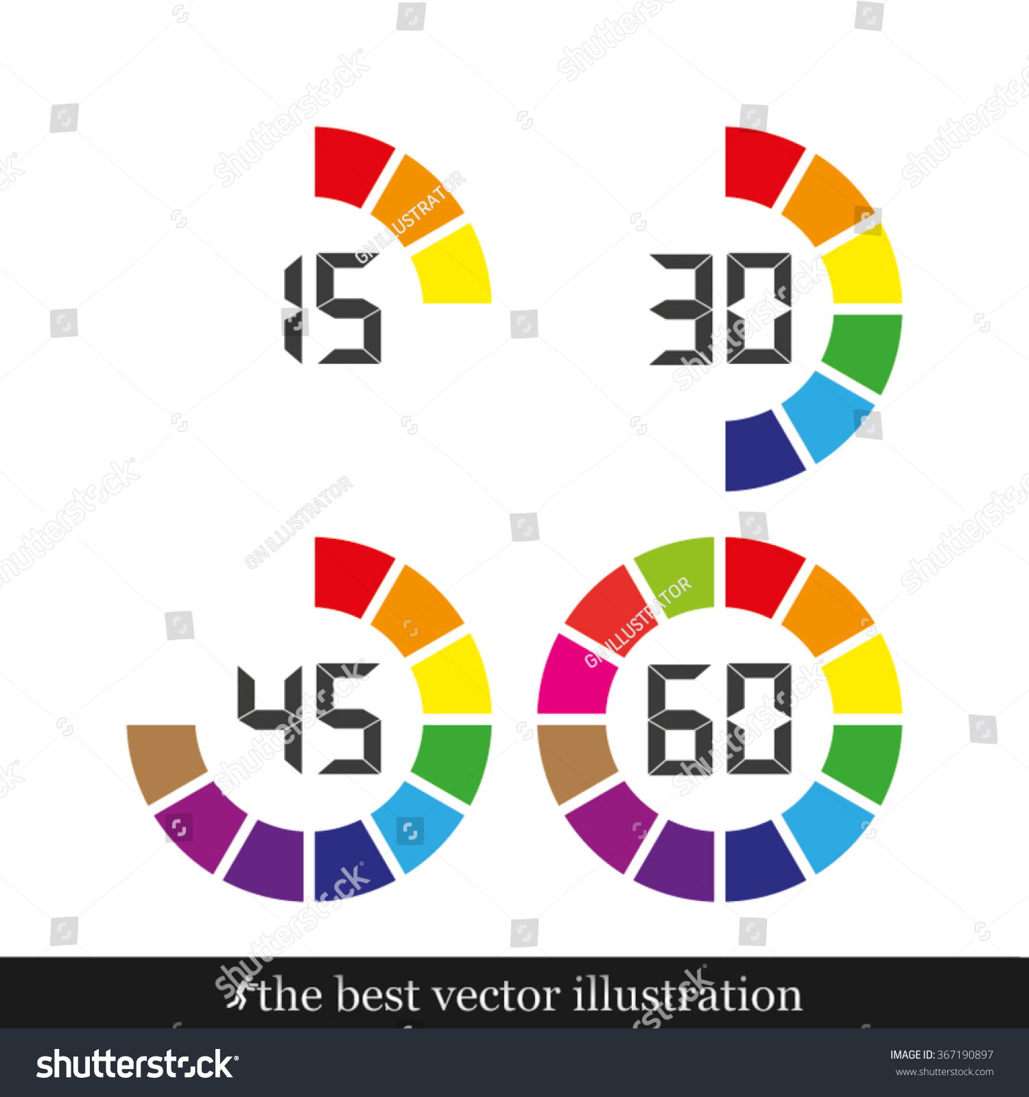 Digital Timer Icon Stock Vector (Royalty Free) 367190897 | Shutterstock