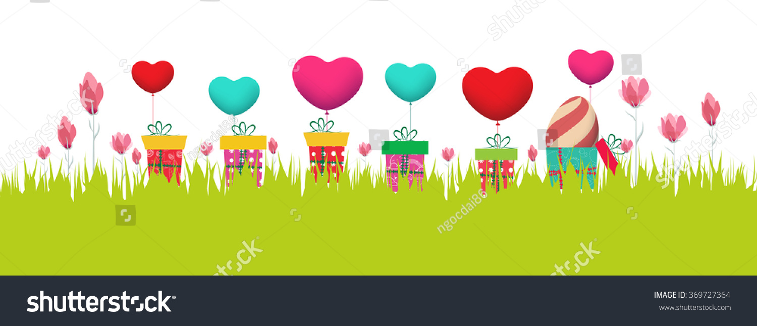 Happy Easter Spring Banner Stock Vector (Royalty Free) 369727364 ...