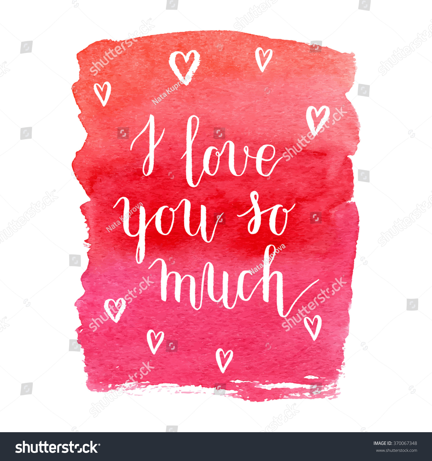 Love You Much Greeting Card Poster Stock Vector Royalty Free 370067348 Shutterstock