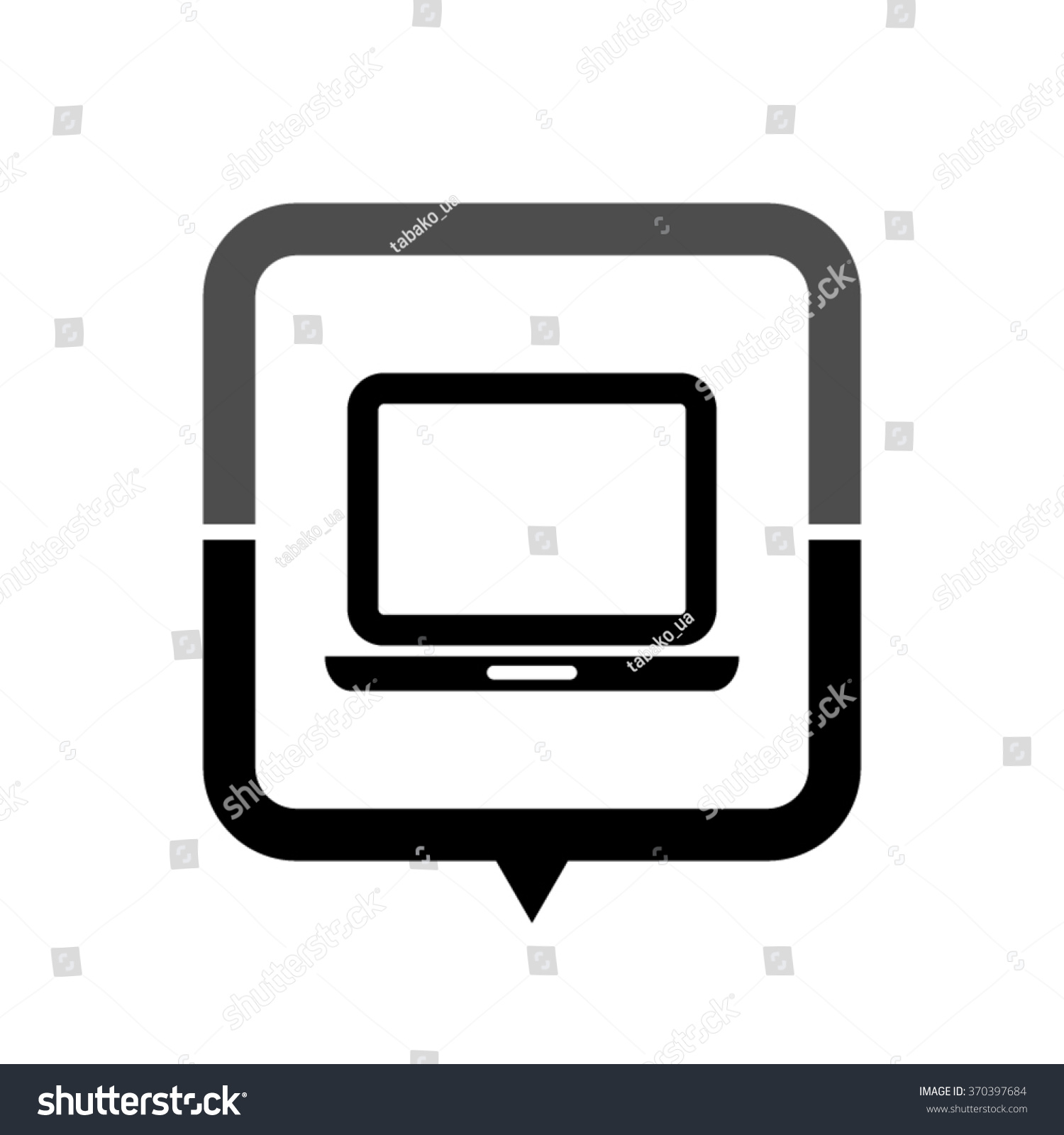 Computer Black Vector Icon Map Pointer Stock Vector (Royalty Free ...
