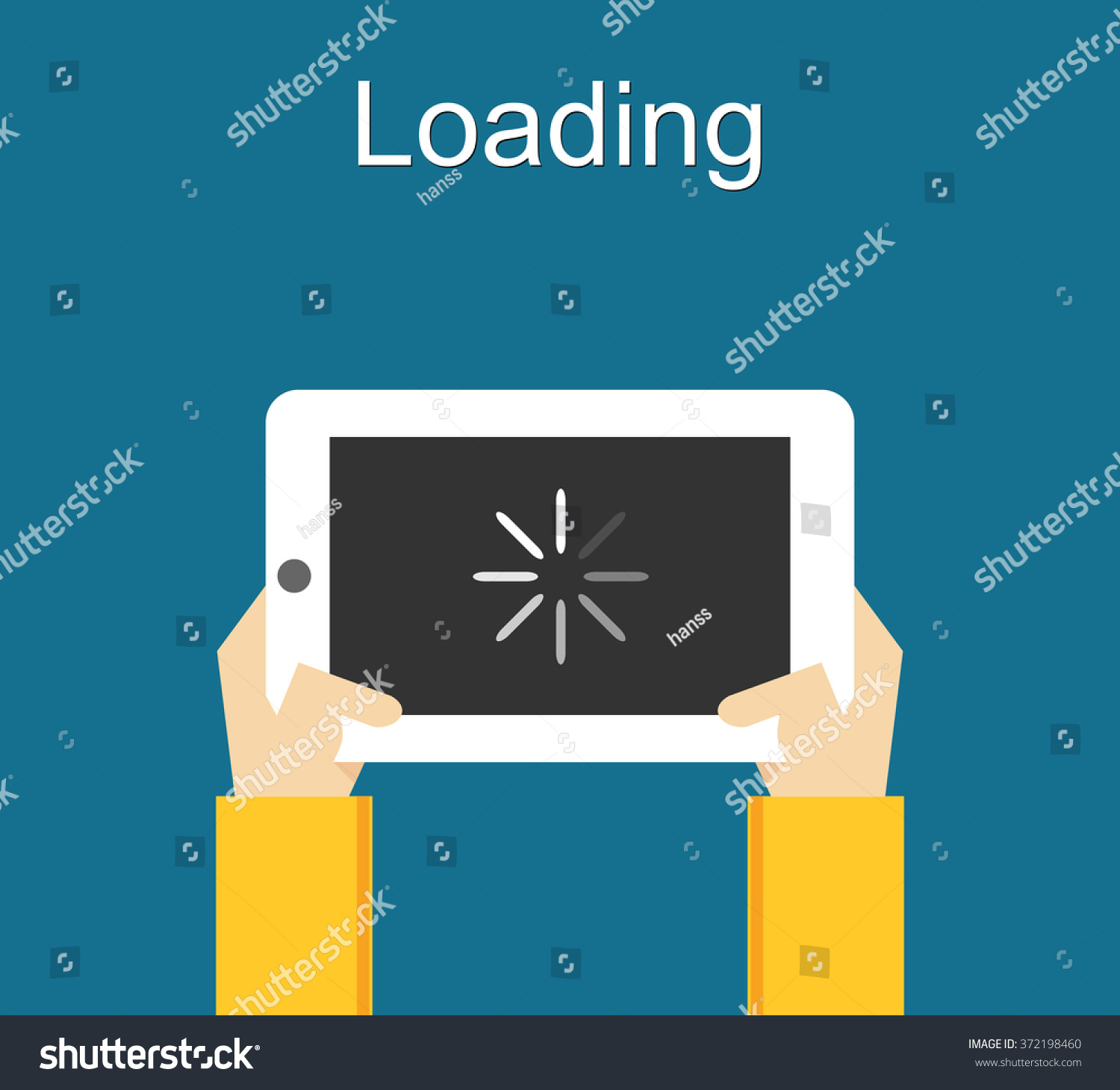 Loading Process Concept Illustration Flat Design Stock Vector (Royalty ...