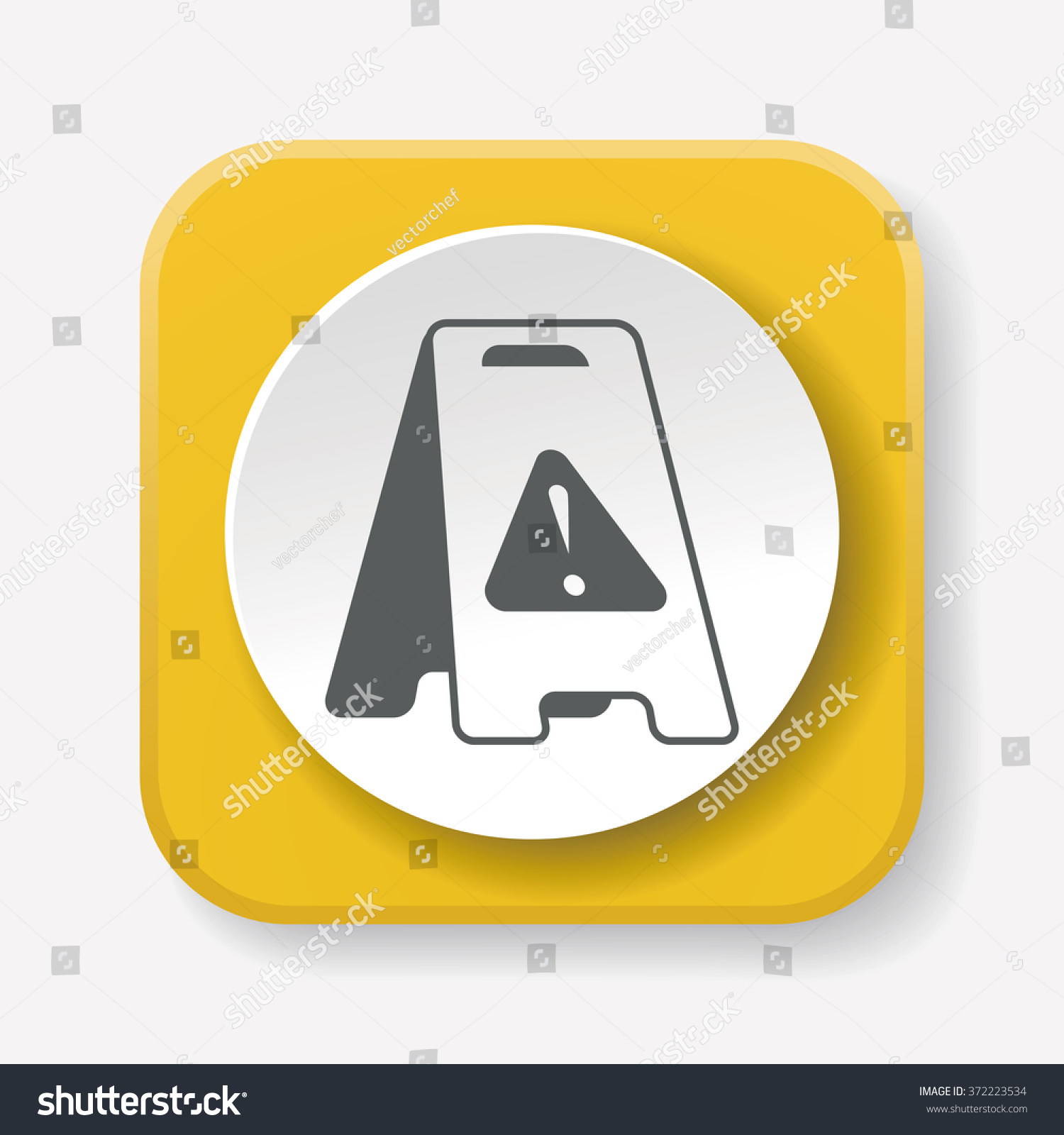 Caution Wet Floor Icon Stock Vector Royalty Free 372223534 Shutterstock