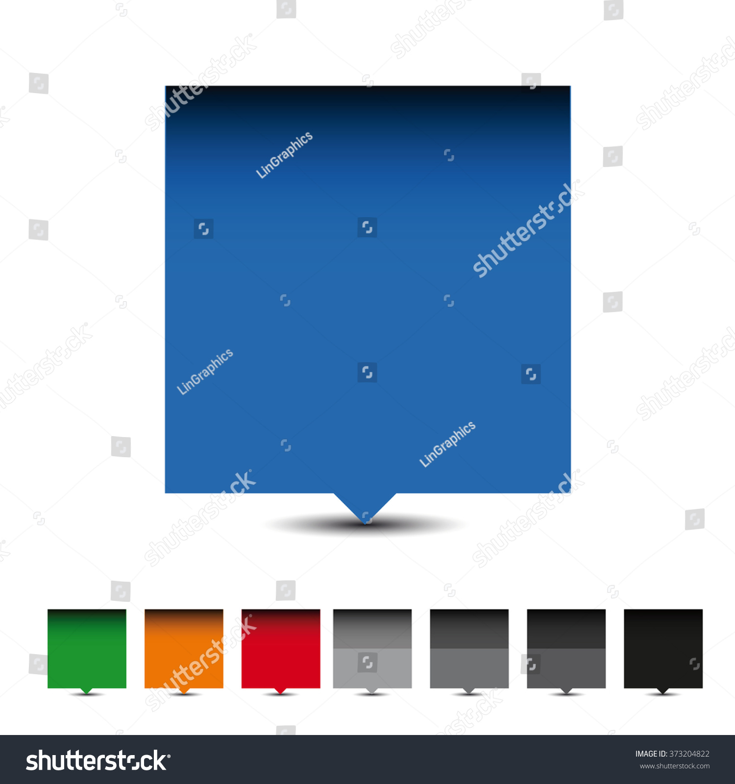 Empty Button Vector Set Stock Vector (Royalty Free) 373204822 ...