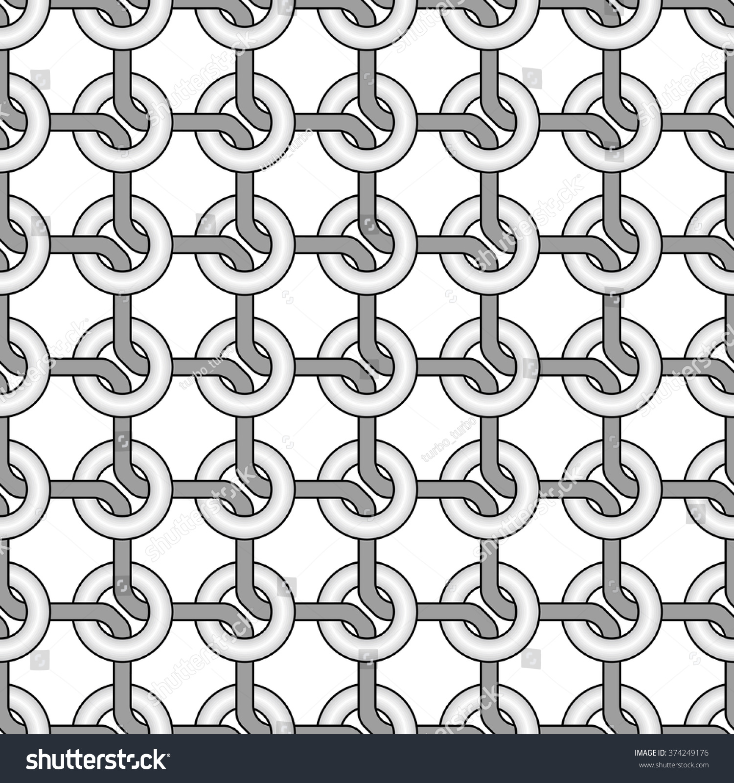 Continuous Ring Background Seamless Pattern Vector Stock Vector ...
