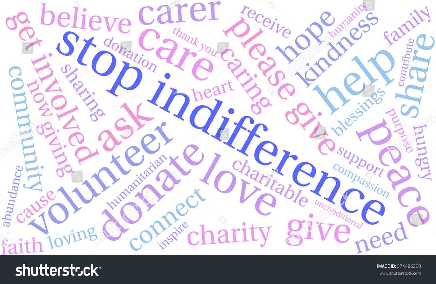 Stop Indifference Word Cloud On White Stock Vector (Royalty Free ...