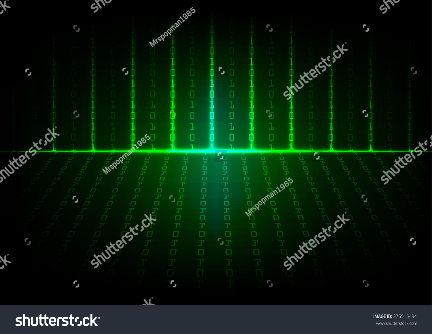 Abstract Binary Code Technology Background Illustration Stock Vector