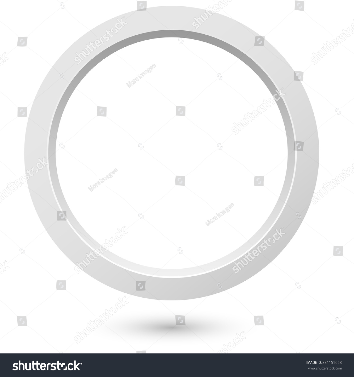Abstract White 3d Ring Isolated On Stock Vector (Royalty Free ...