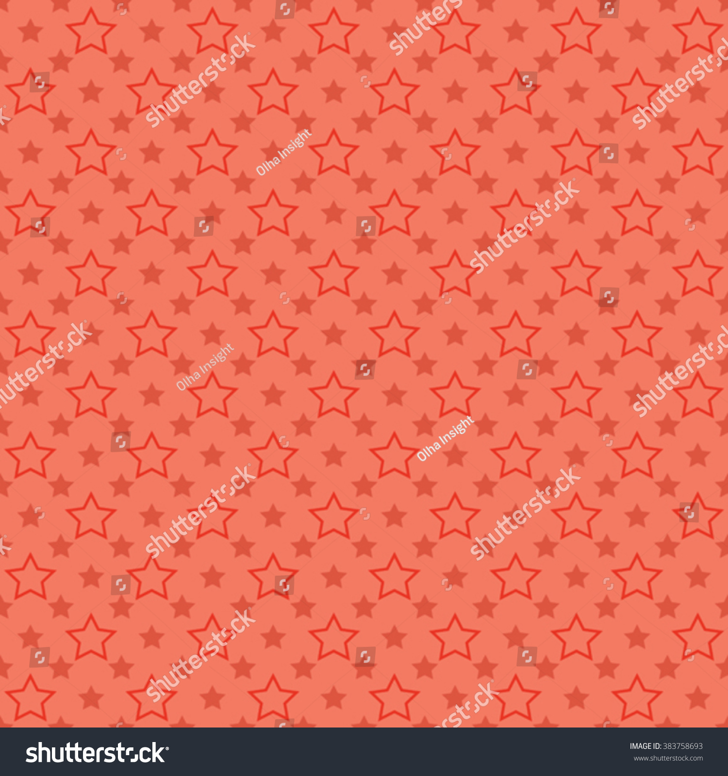 Red Seamless Stars Pattern Vector Illustration Stock Vector Royalty