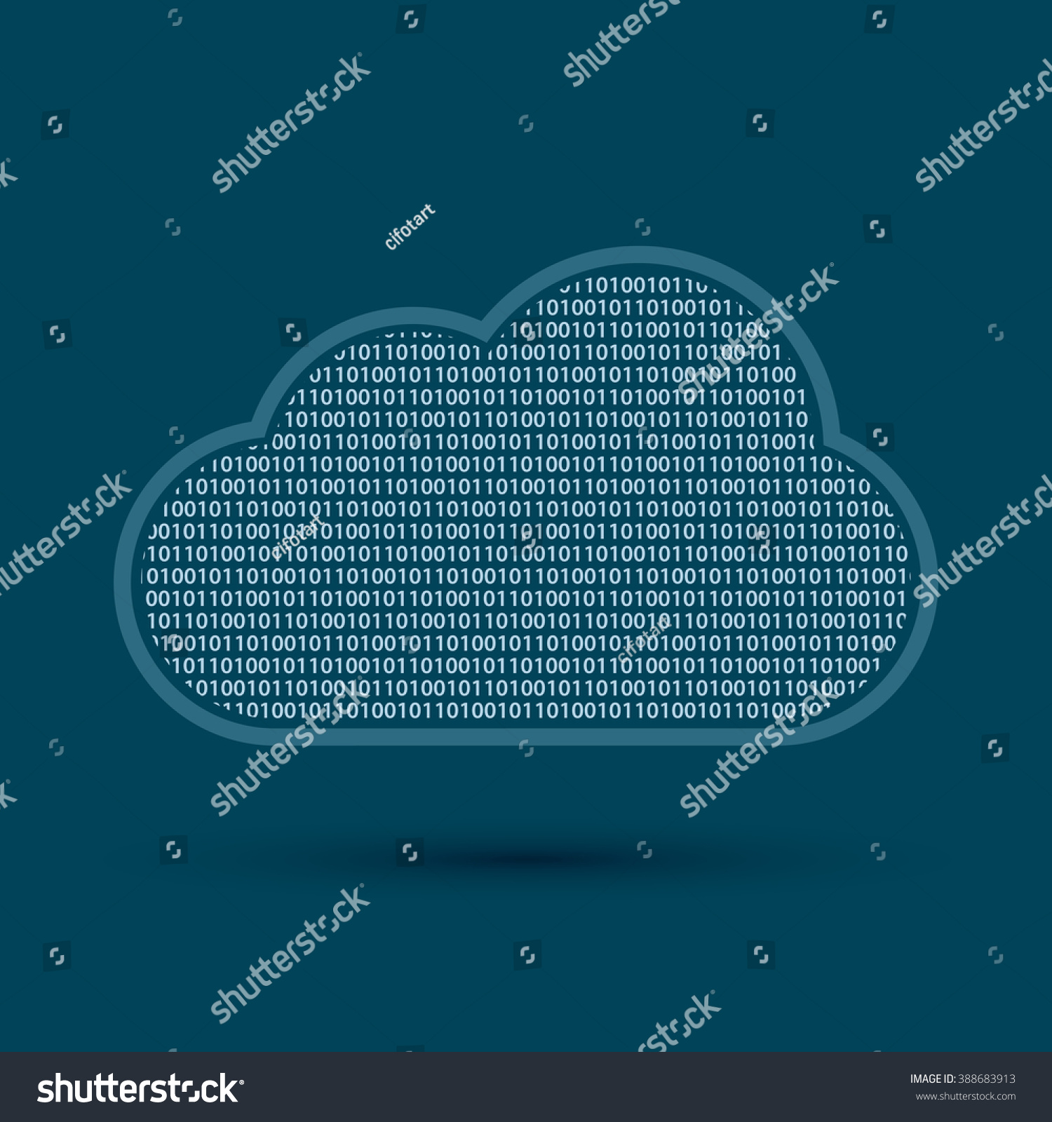 Cloud Computing Made Binary Code Background Stock Vector (Royalty Free ...