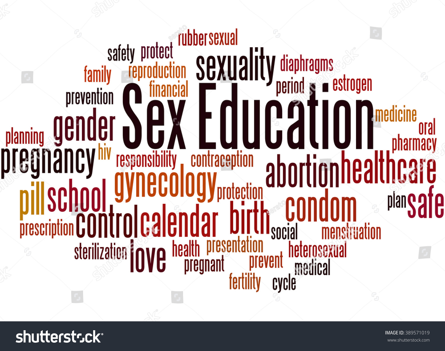 Sex Education Word Cloud Concept On Stock Illustration 389571019