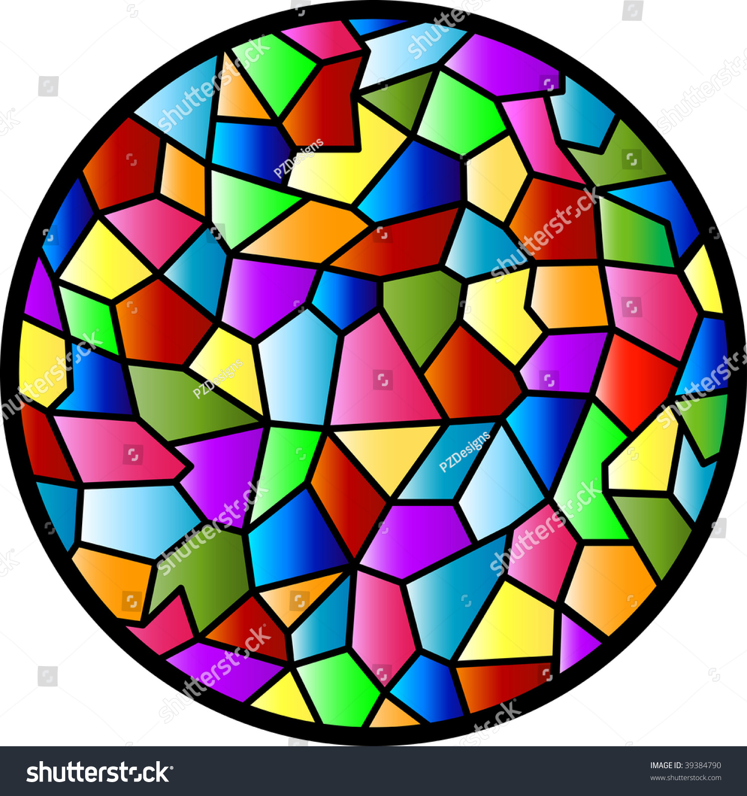 Vector Stained Glass Design Version Stock Vector Royalty Free