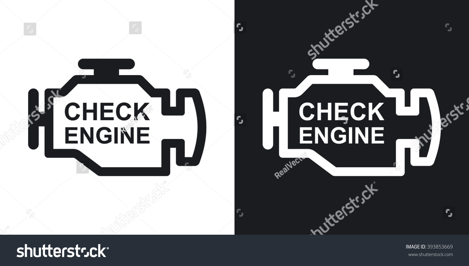 Vector Check Engine Icon Twotone Version Stock Vector (Royalty Free ... Vector Check Engine Icon Twotone Version Stock Vector (Royalty Free ...