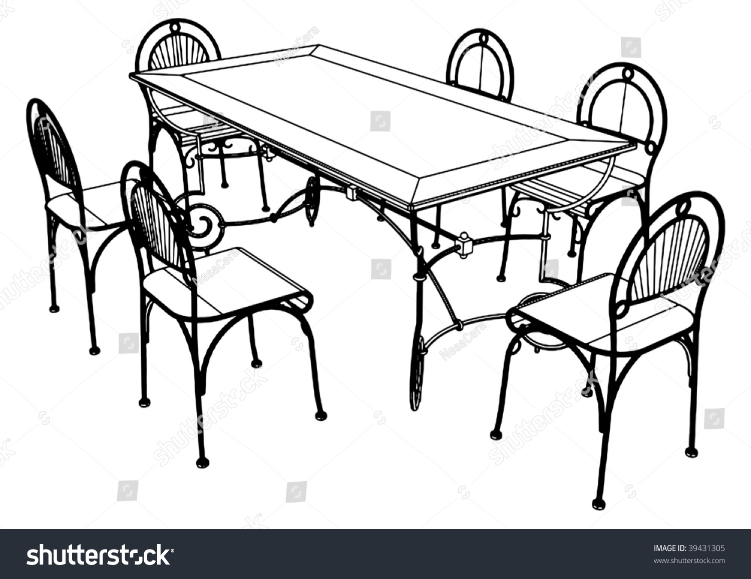 Set Table Chairs Vector 03 Stock Vector (Royalty Free) 39431305 ... Set Table Chairs Vector 03 Stock Vector (Royalty Free) 39431305 ...