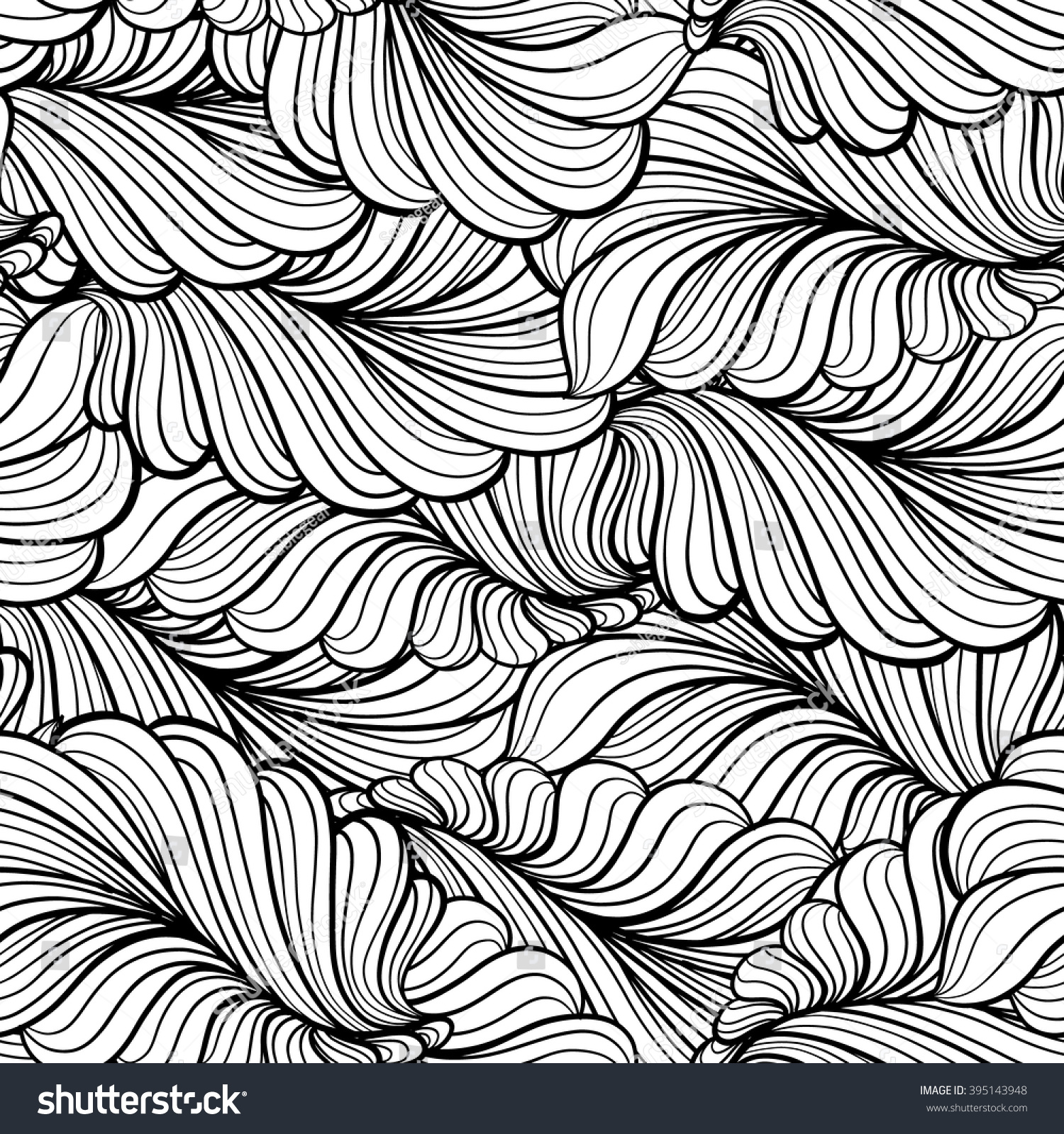 Black White Vector Leaves Seamless Pattern Stock Vector (Royalty Free ... Black White Vector Leaves Seamless Pattern Stock Vector (Royalty Free ...