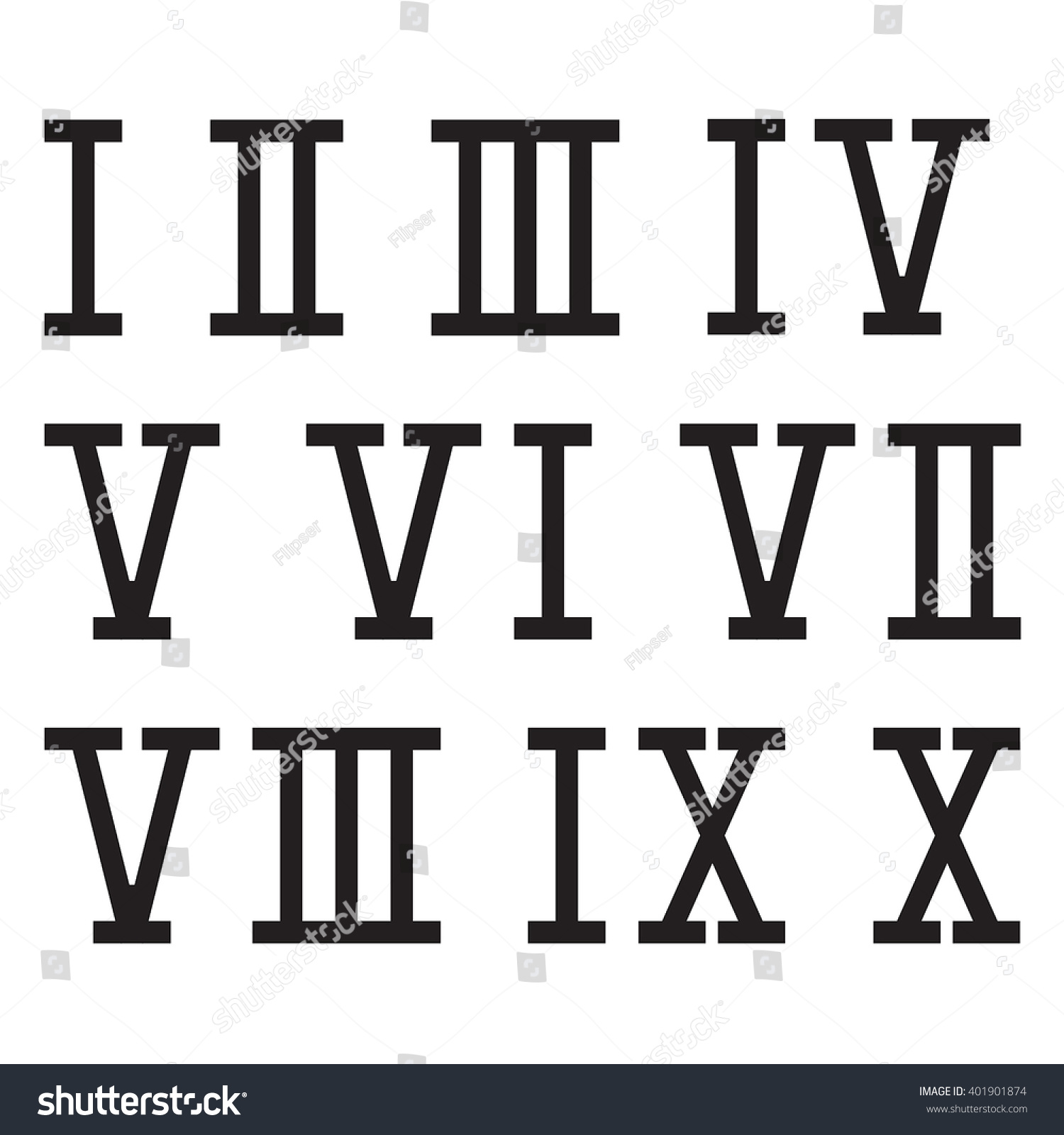 Roman Numeralsvector Illustration On White Background 库存矢量图(免版税 ... Roman Numeralsvector Illustration On White Background 库存矢量图(免版税 ...