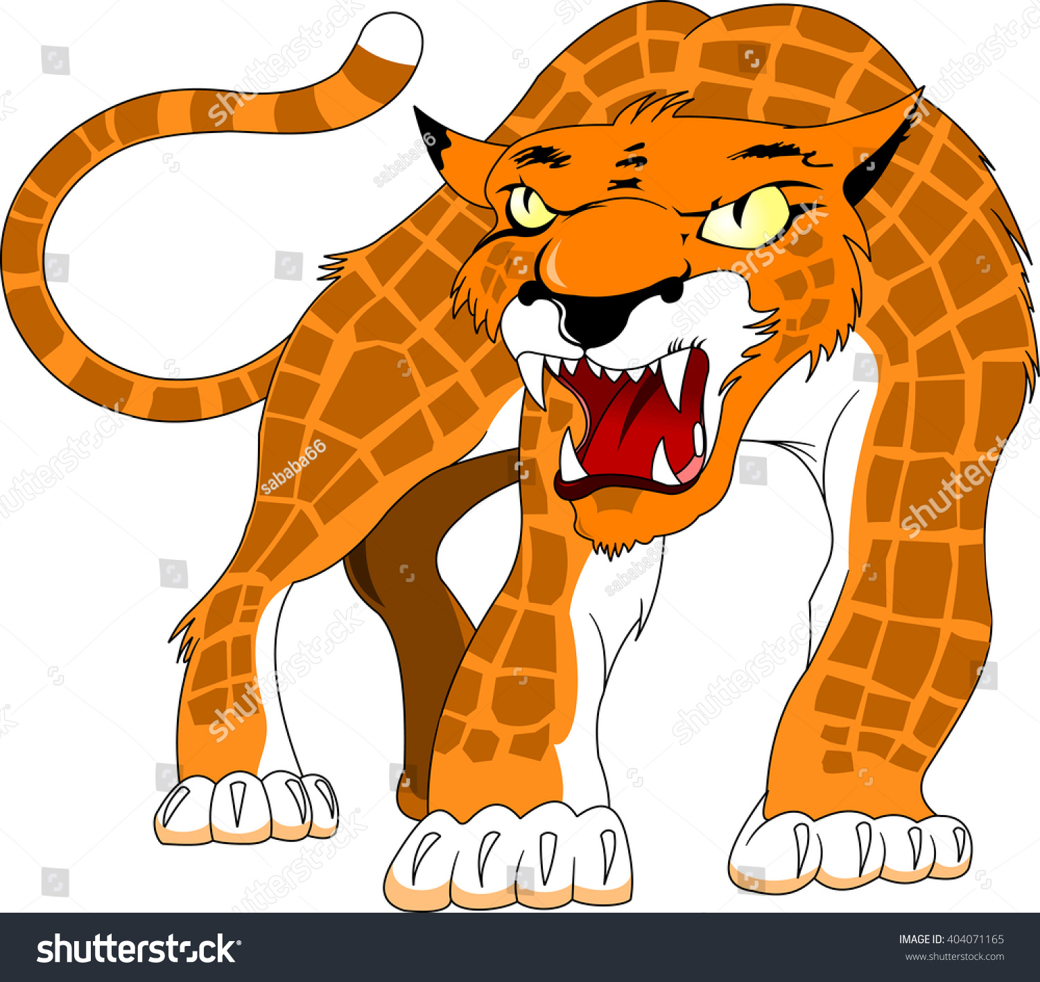 Leopard Spotty Skin Angry Growls Vector Stock Vector (Royalty Free ...