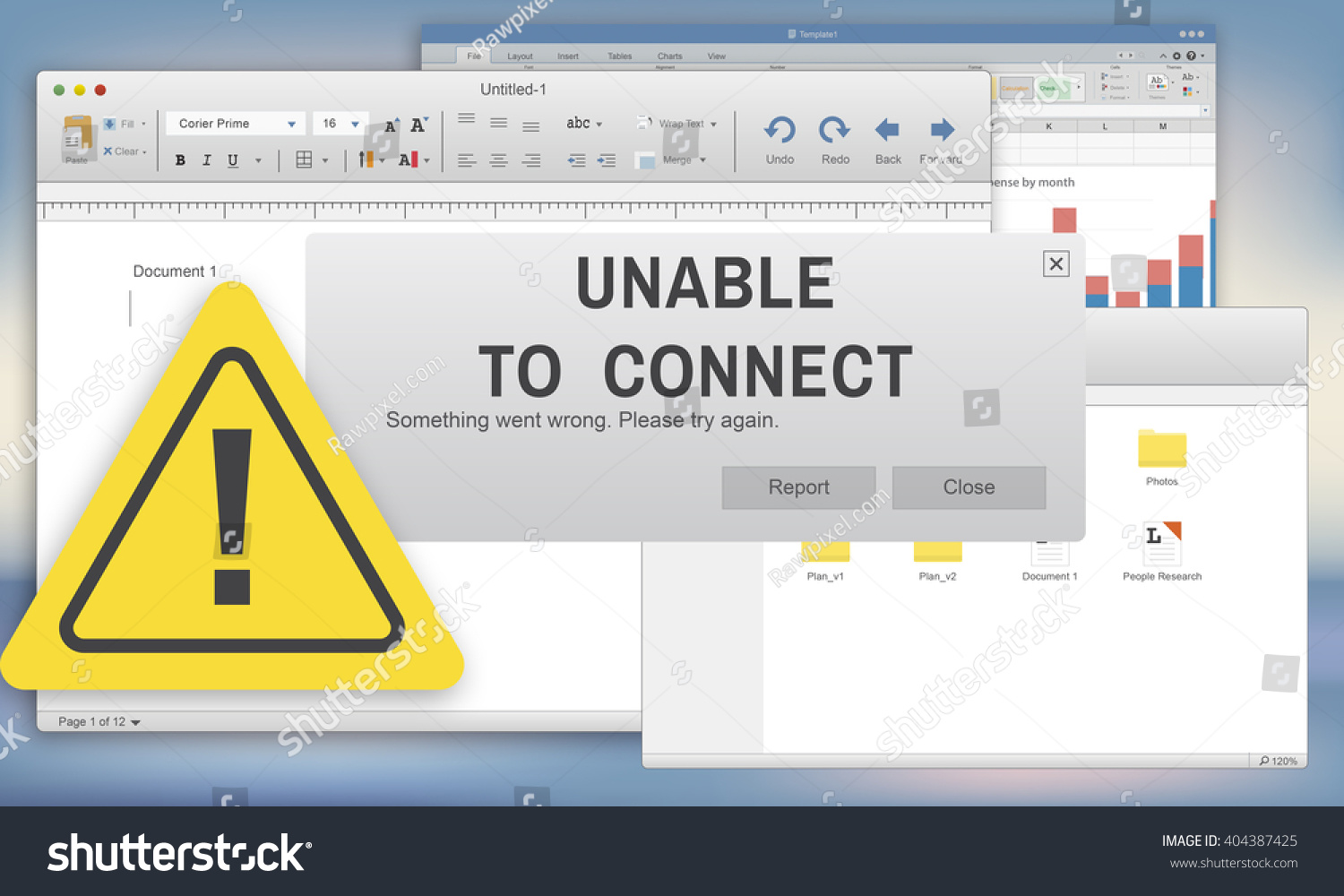 Unavailable Unable Connect Notification Concept Stock Photo 404387425 ... Unavailable Unable Connect Notification Concept Stock Photo 404387425 ...