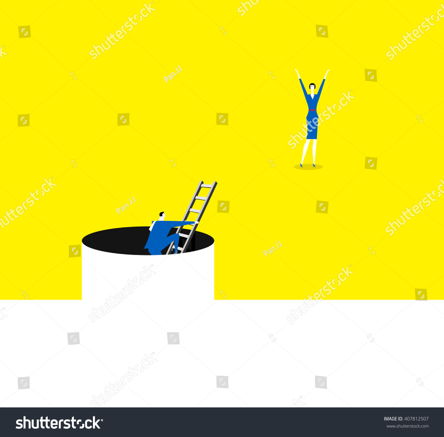 Overcoming Adversity Working Hard Overcoming Adversity Stock Vector ...