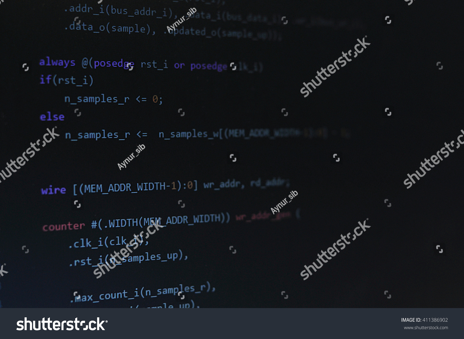 Programming Coding Background Dark View Stock Photo 411386902 ...