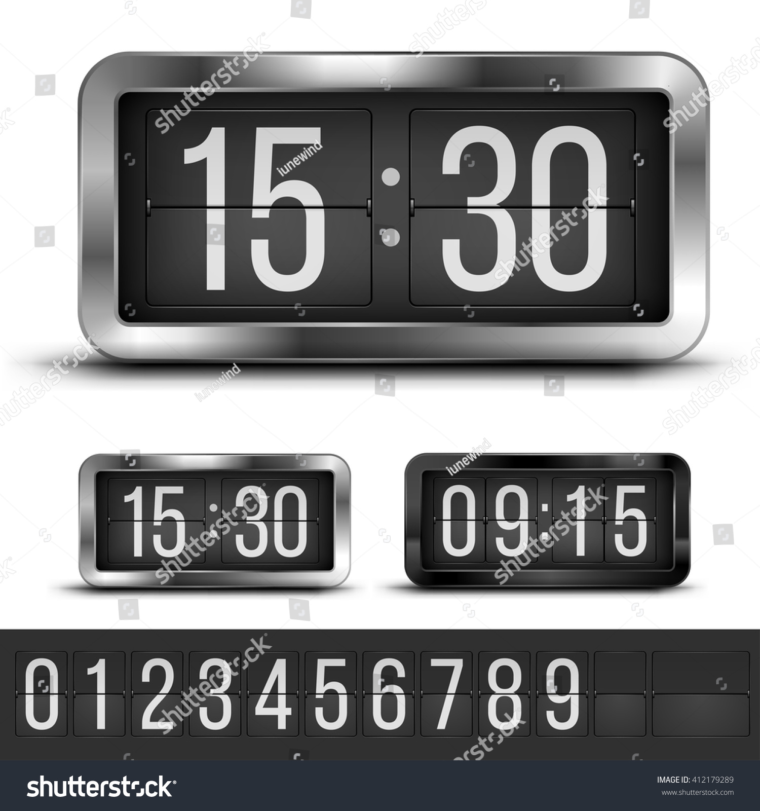 Analog Flip Clocks Silver Blacks Retro Stock Vector (Royalty Free ... Analog Flip Clocks Silver Blacks Retro Stock Vector (Royalty Free ...