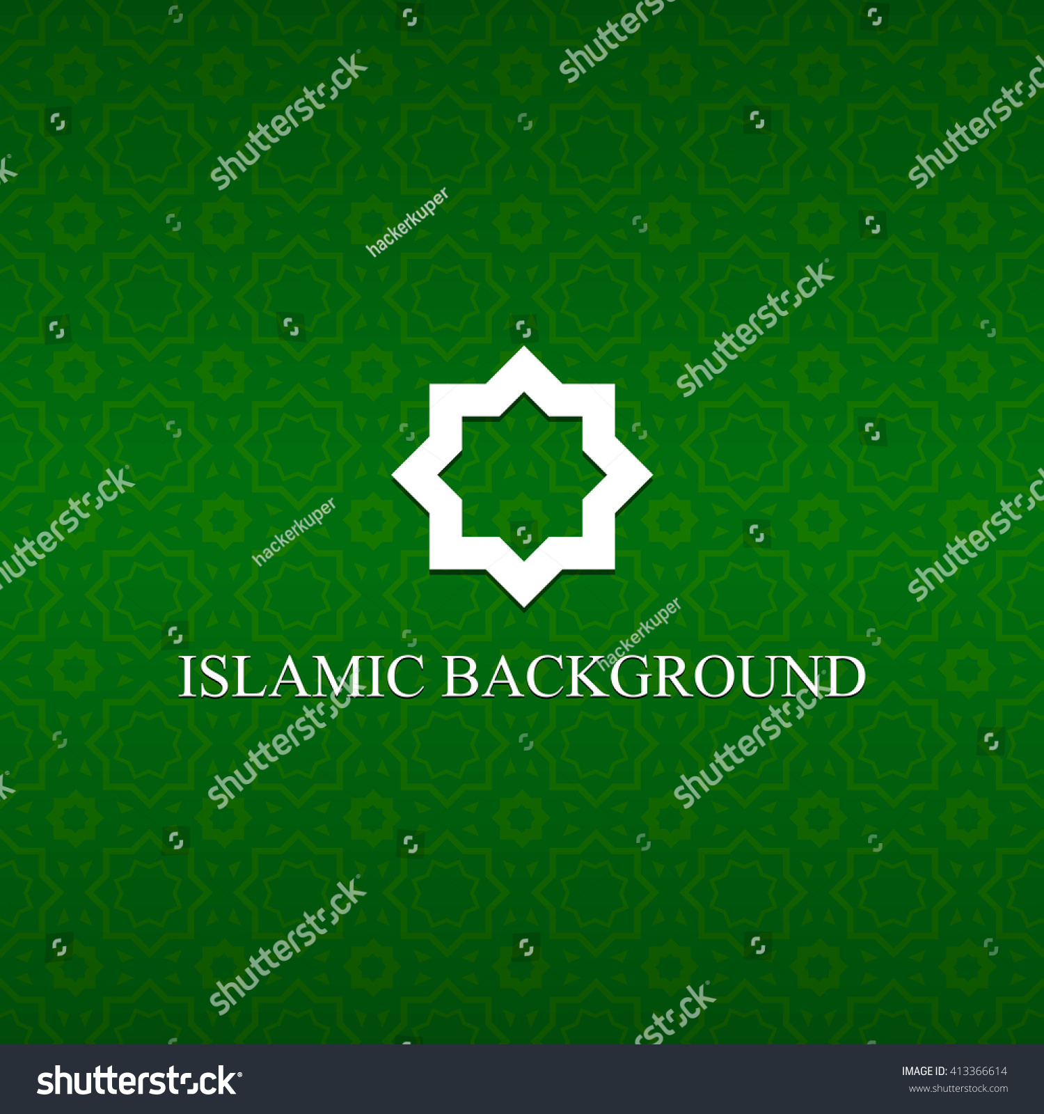 Vector Islamic Pattern Octagonal Shape Background Stock Vector (Royalty ...