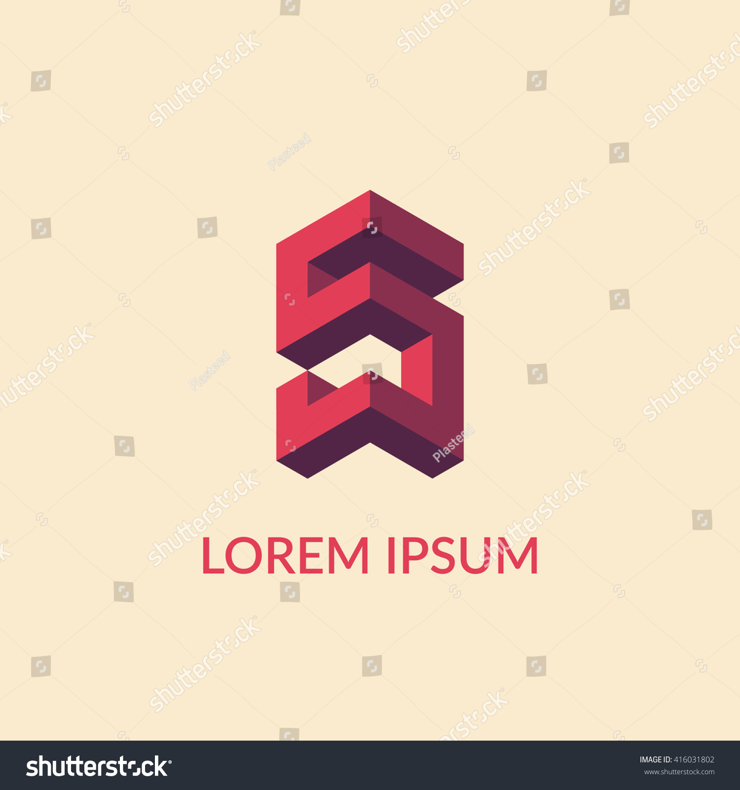Letter S Isometric Logo Design Stock Vector (Royalty Free) 416031802 ... Letter S Isometric Logo Design Stock Vector (Royalty Free) 416031802 ...