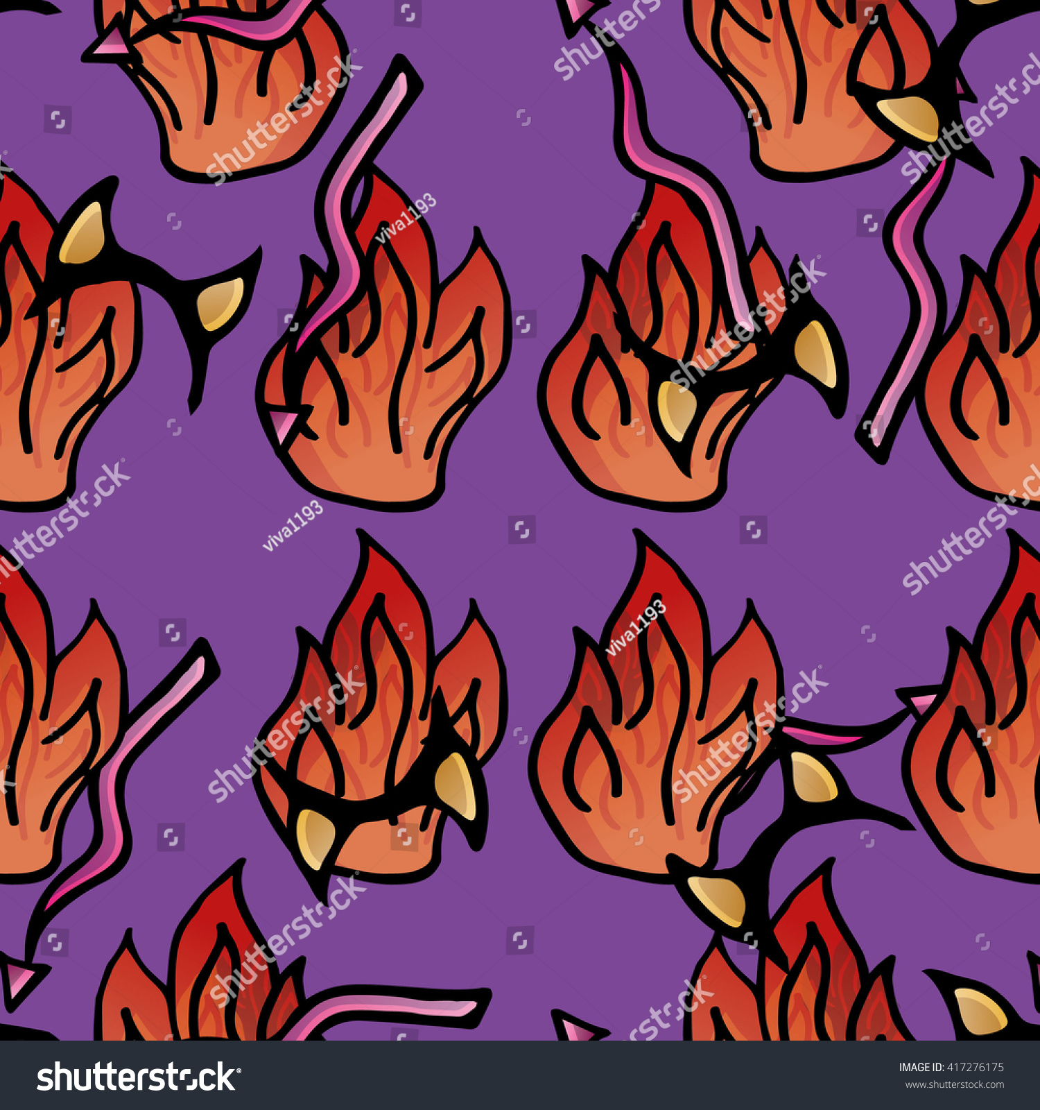 Hellfire Pattern Stock Vector (Royalty Free) 417276175 | Shutterstock