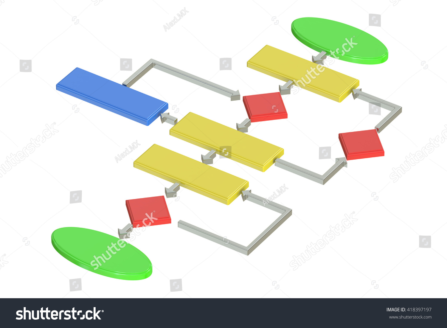 Algorithm Flowchart 3d Rendering Isolated On Stock Illustration ... Algorithm Flowchart 3d Rendering Isolated On Stock Illustration ...